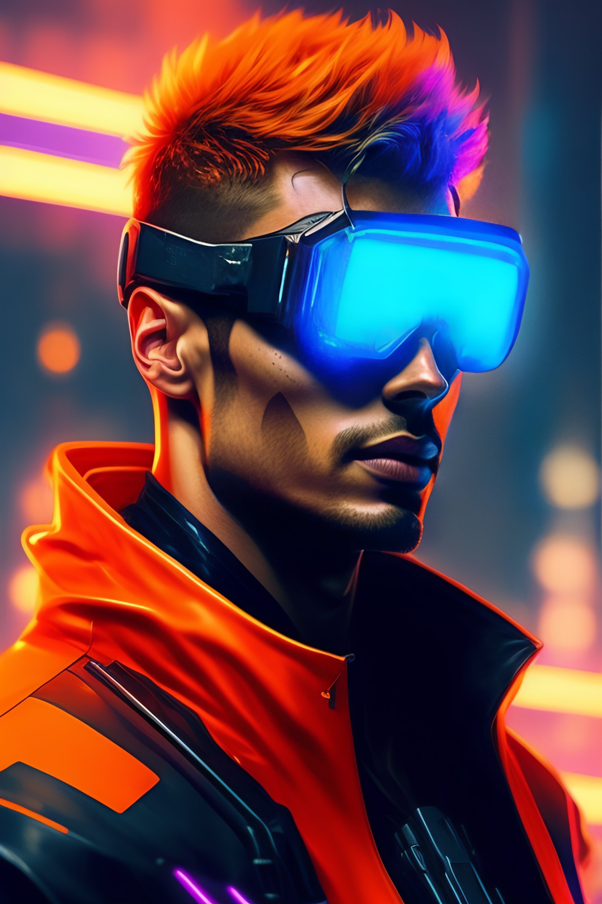 Lexica - Theo james as cyclops, cyberpunk futuristic neon. by ismail ...