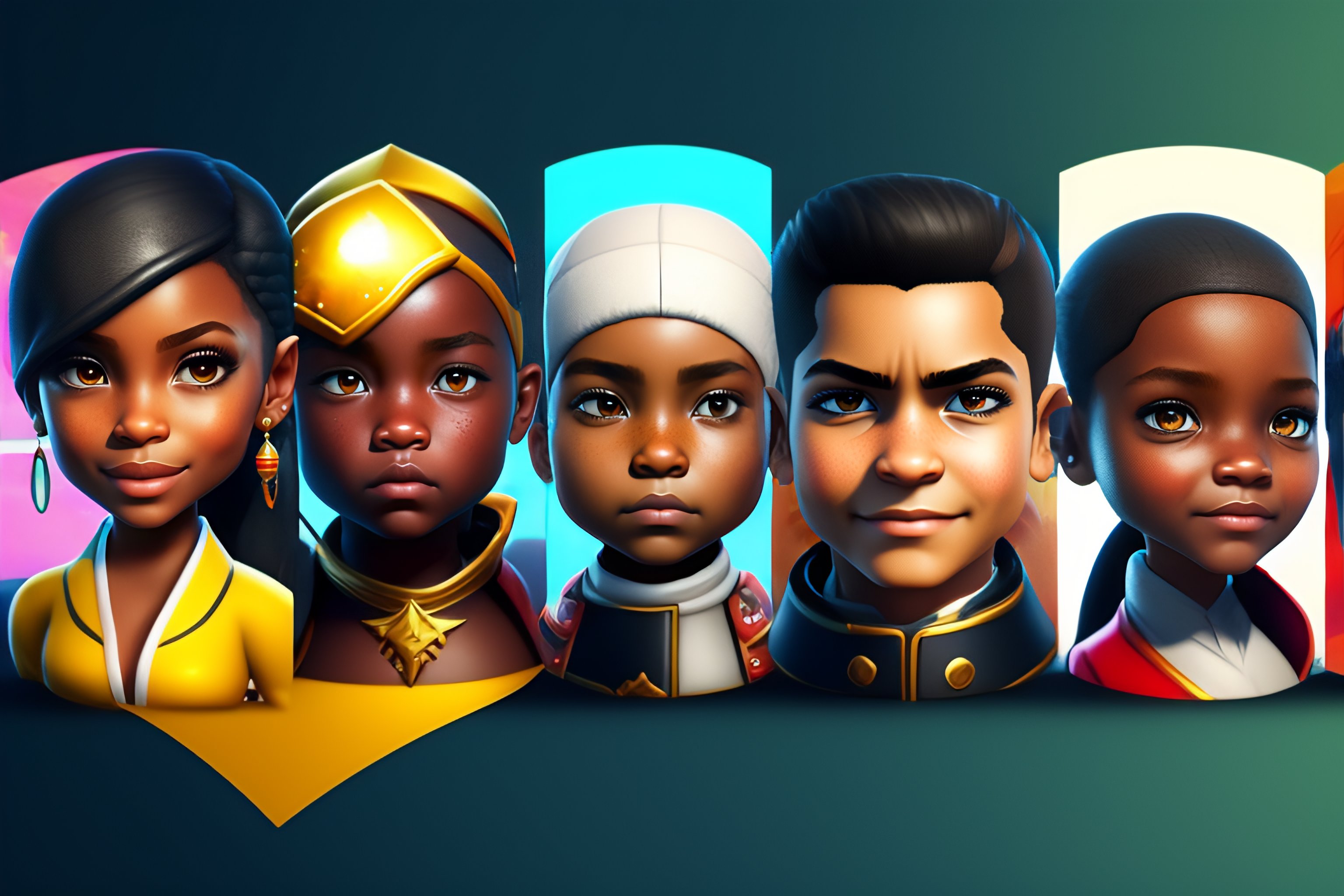 Lexica - Create a website banner for digital characters similar to game ...