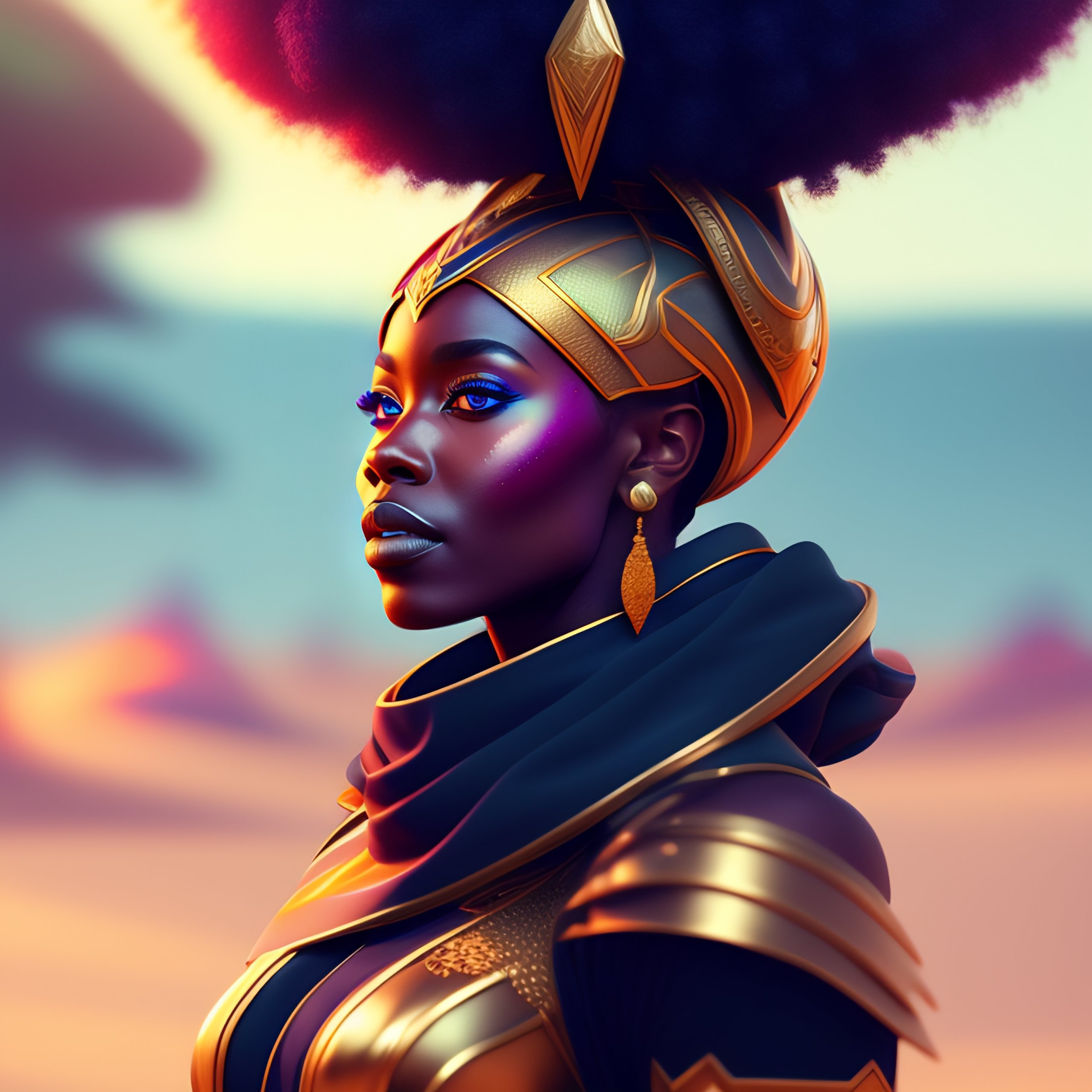 Lexica - Suit of wakanda smoking queen armor king tribal afrika color ...