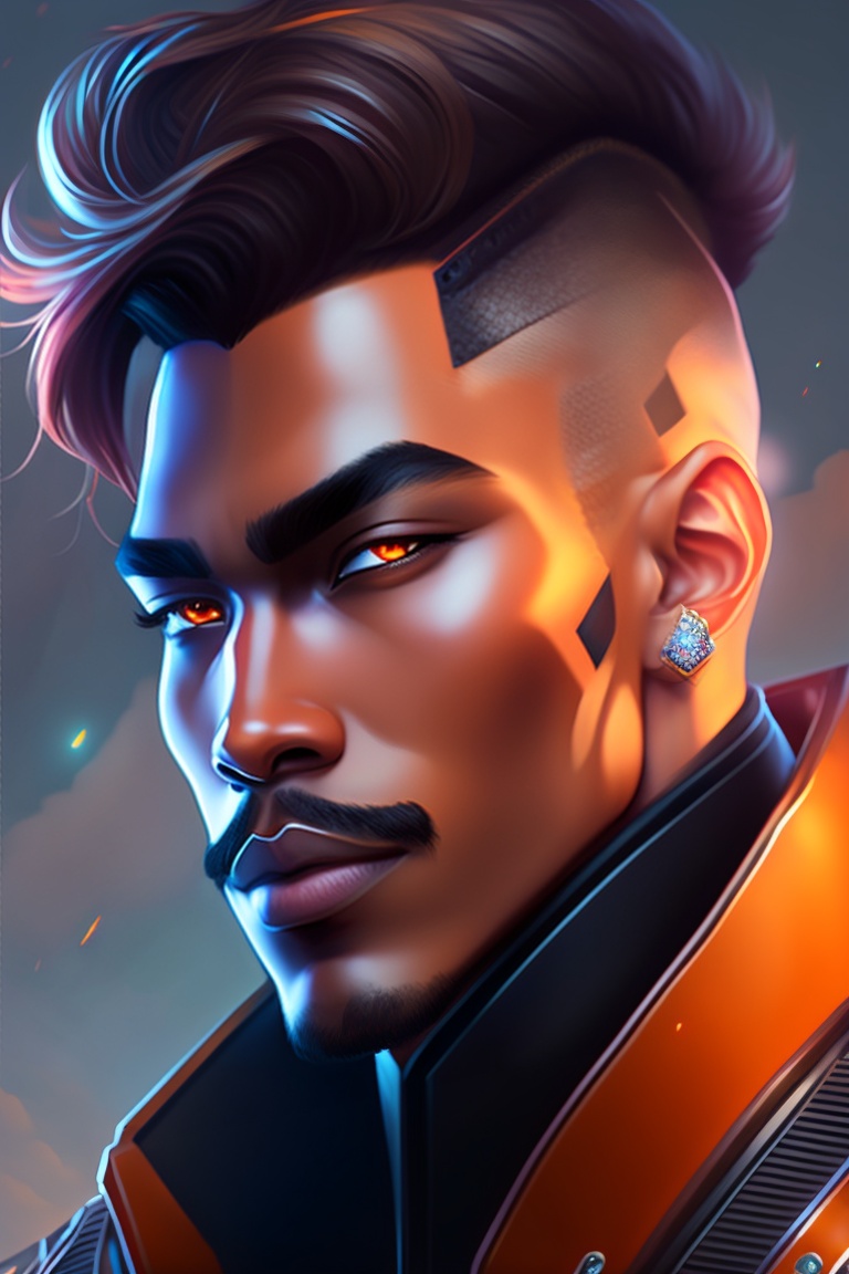 Lexica - A man with tiger face in Apex Legends style, highly detailed ...