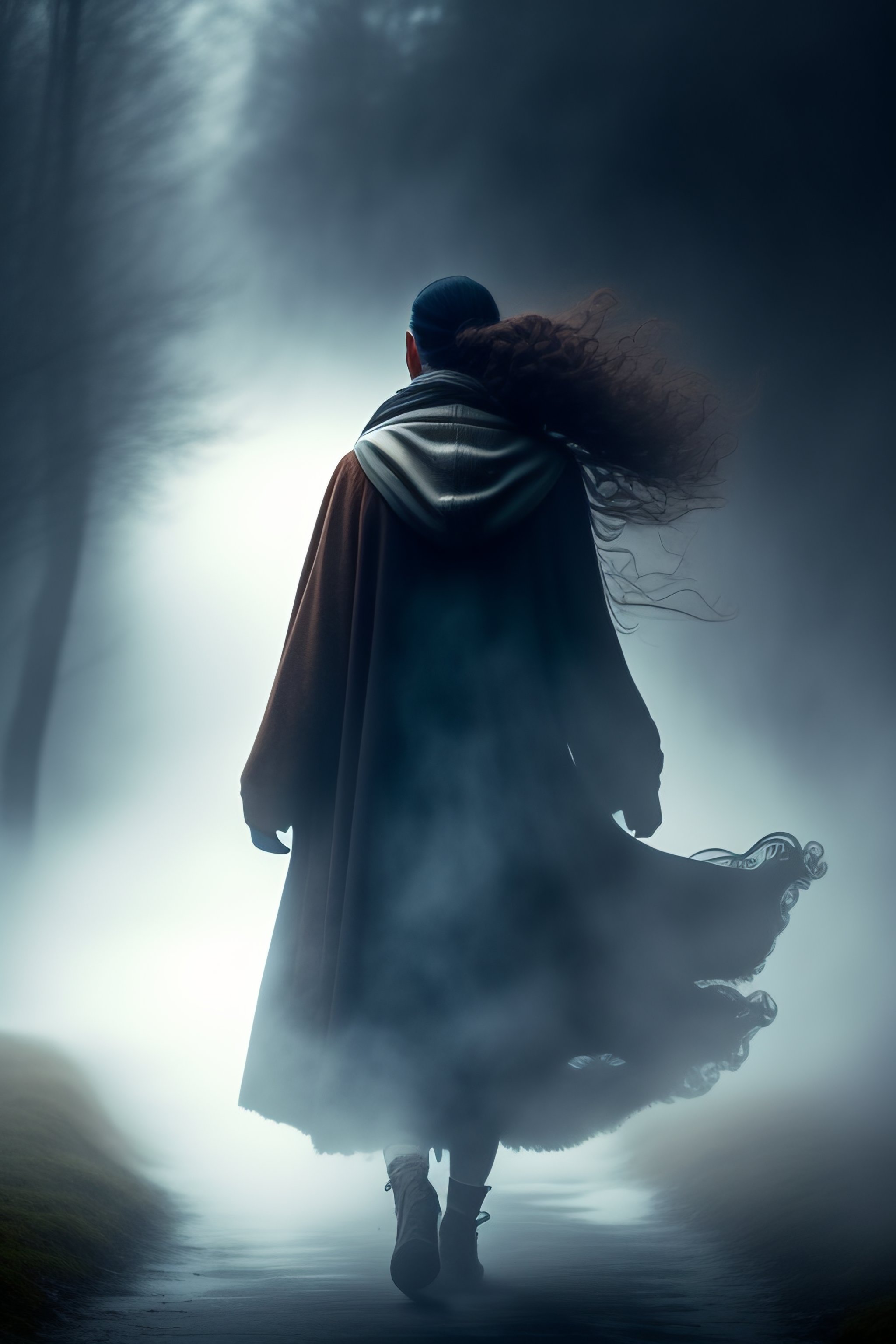 Lexica - Magic spellcaster in mist morning fog