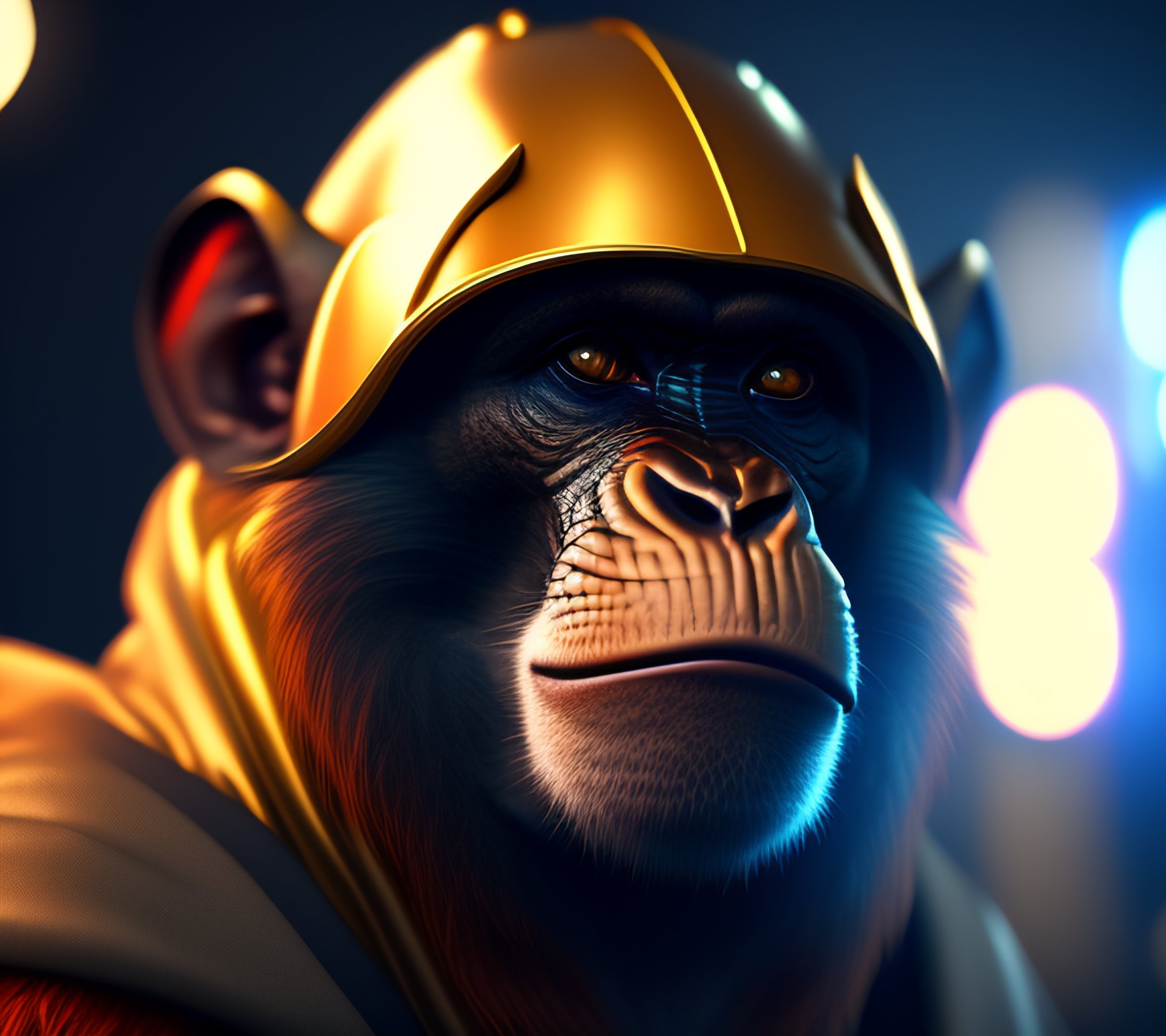 Lexica - Monkey wearing a surgical mask, cinematic, fantasy, sharp ...