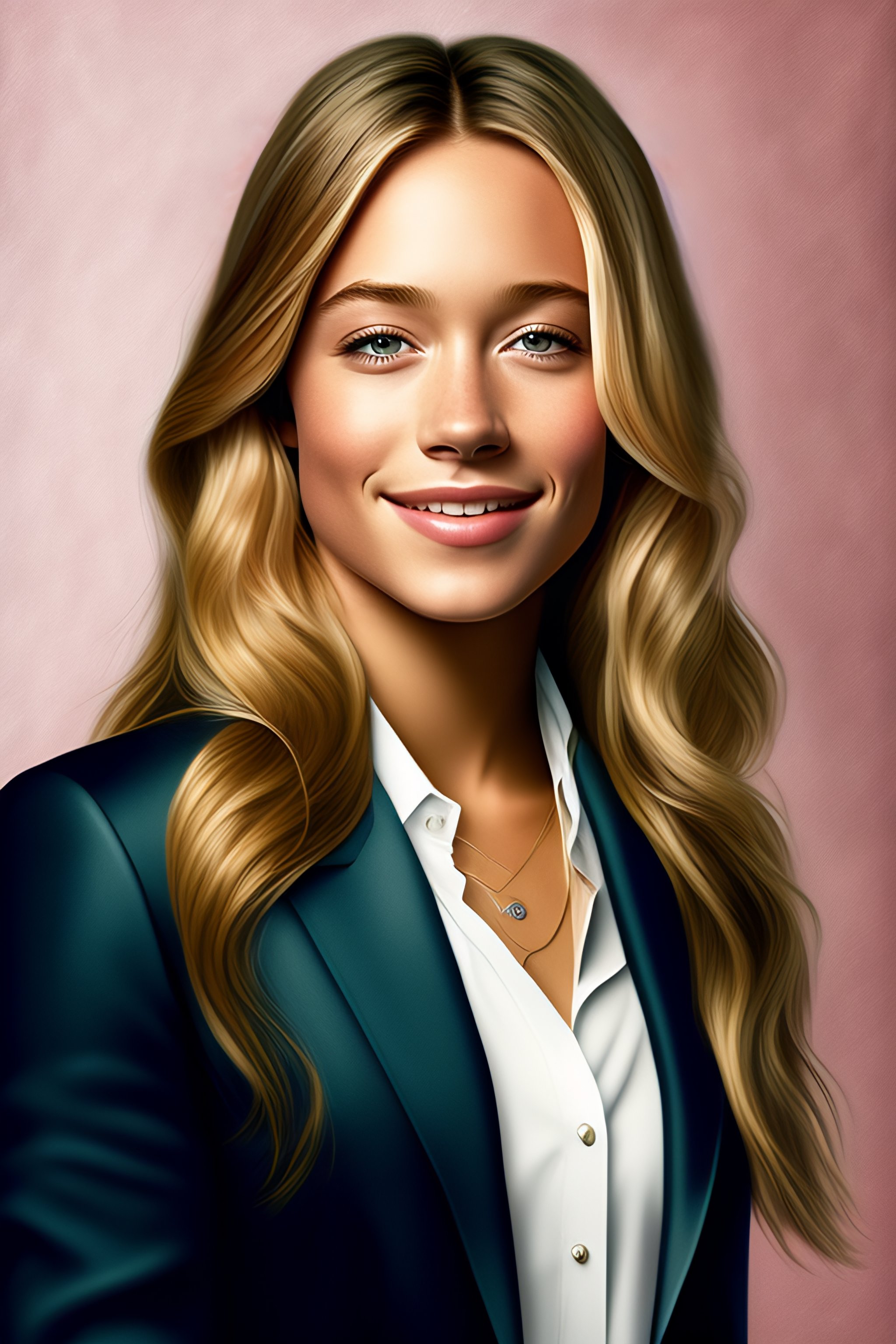 Lexica - College age Daughter of Brad Pitt and Hillary duff, portrait