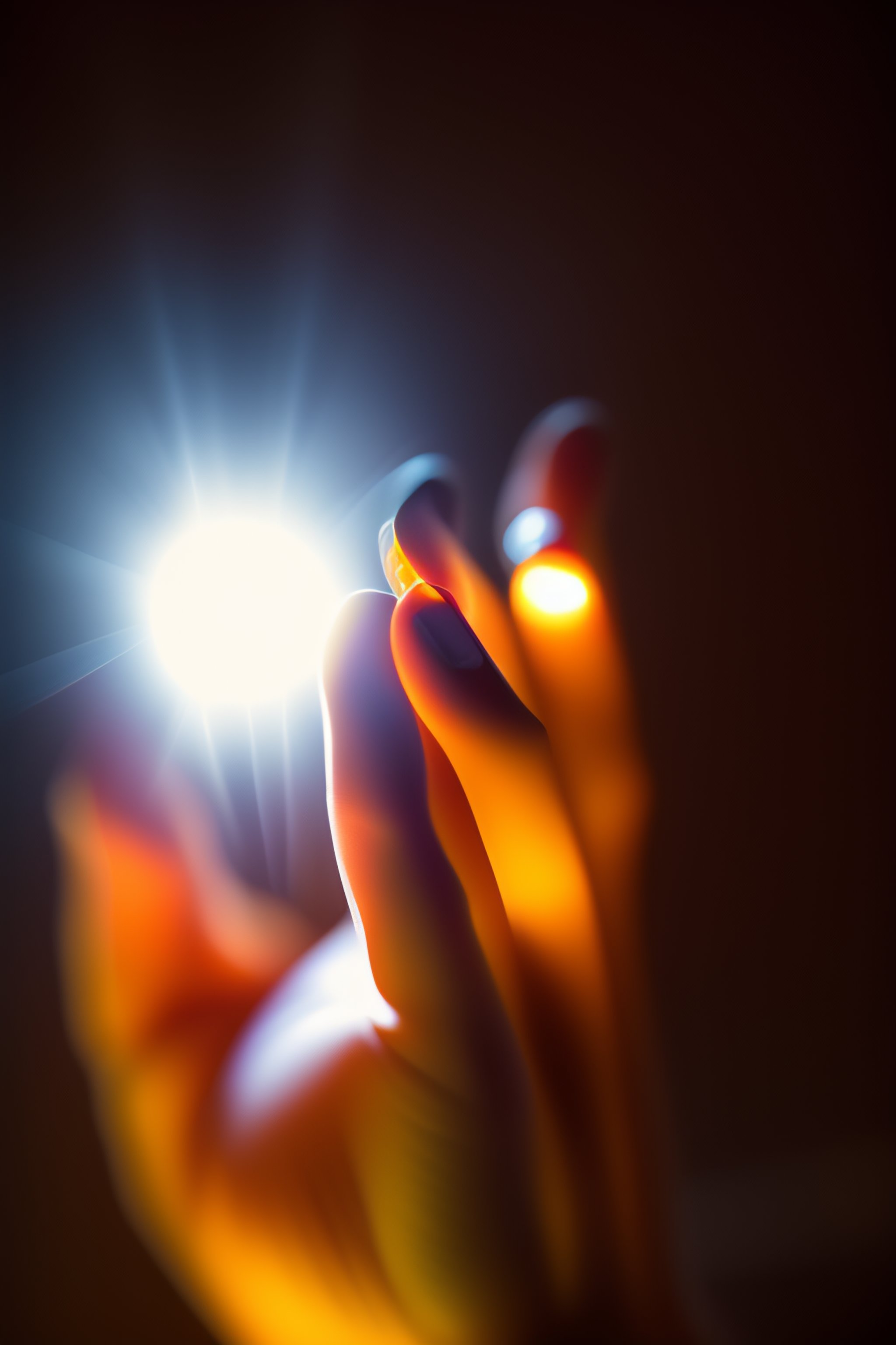 Lexica - Portrait of a hand with light