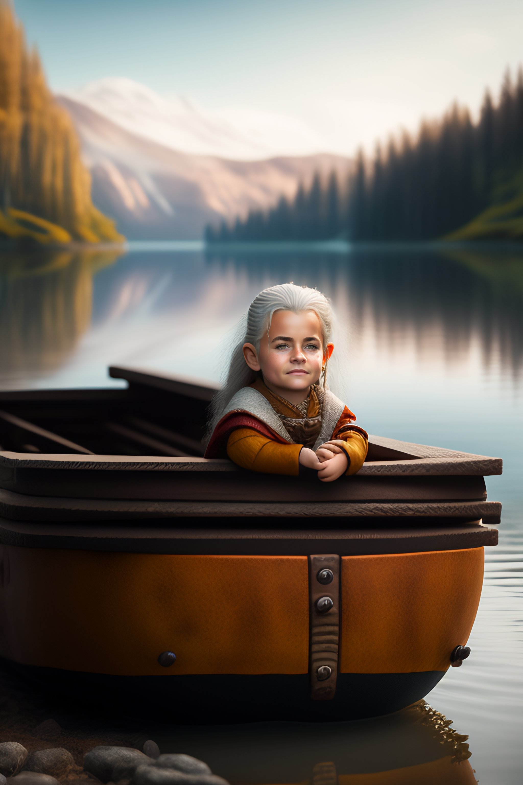 Lexica - An old female halfling on a river barge