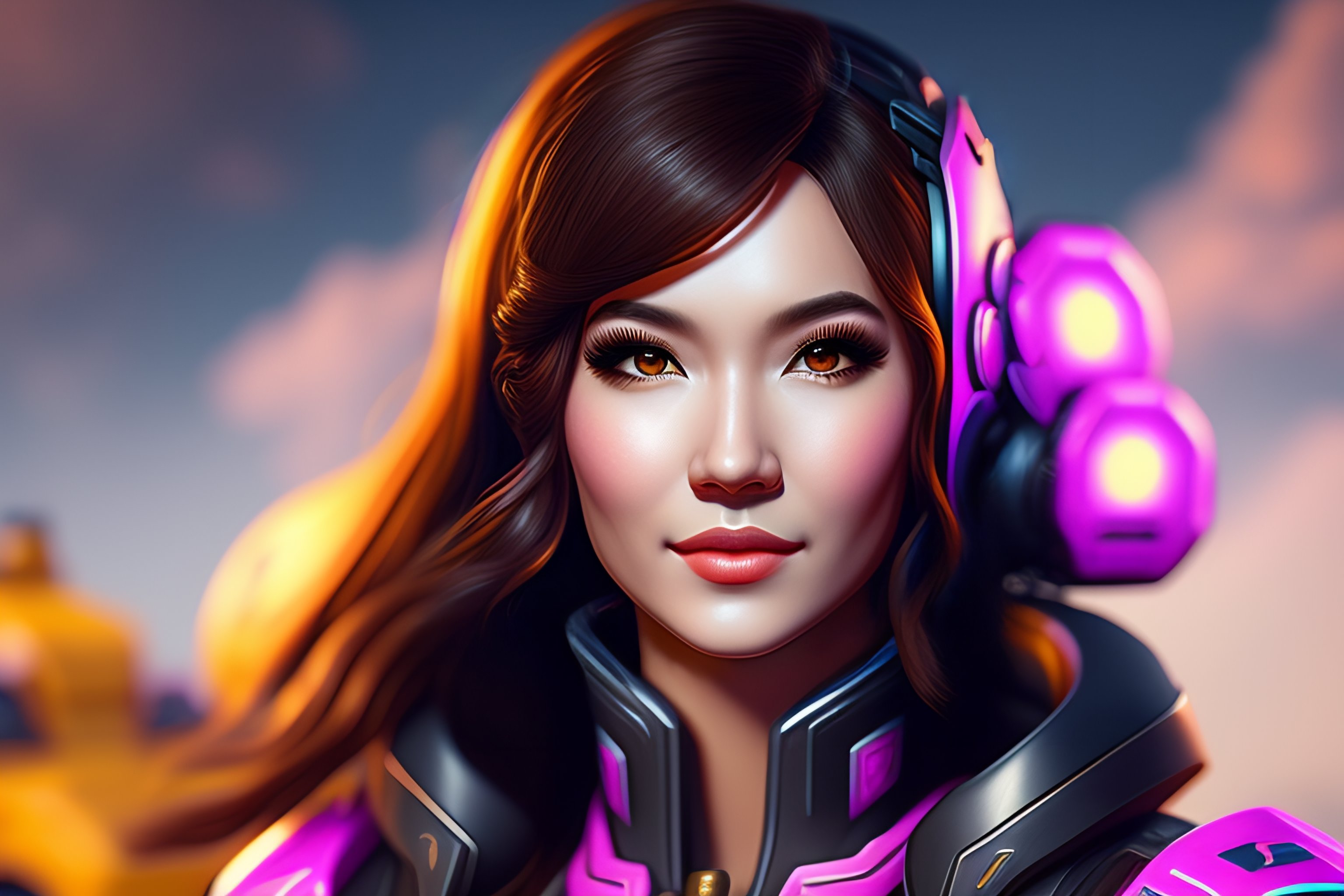 Lexica - Portrait of d.va from overwatch