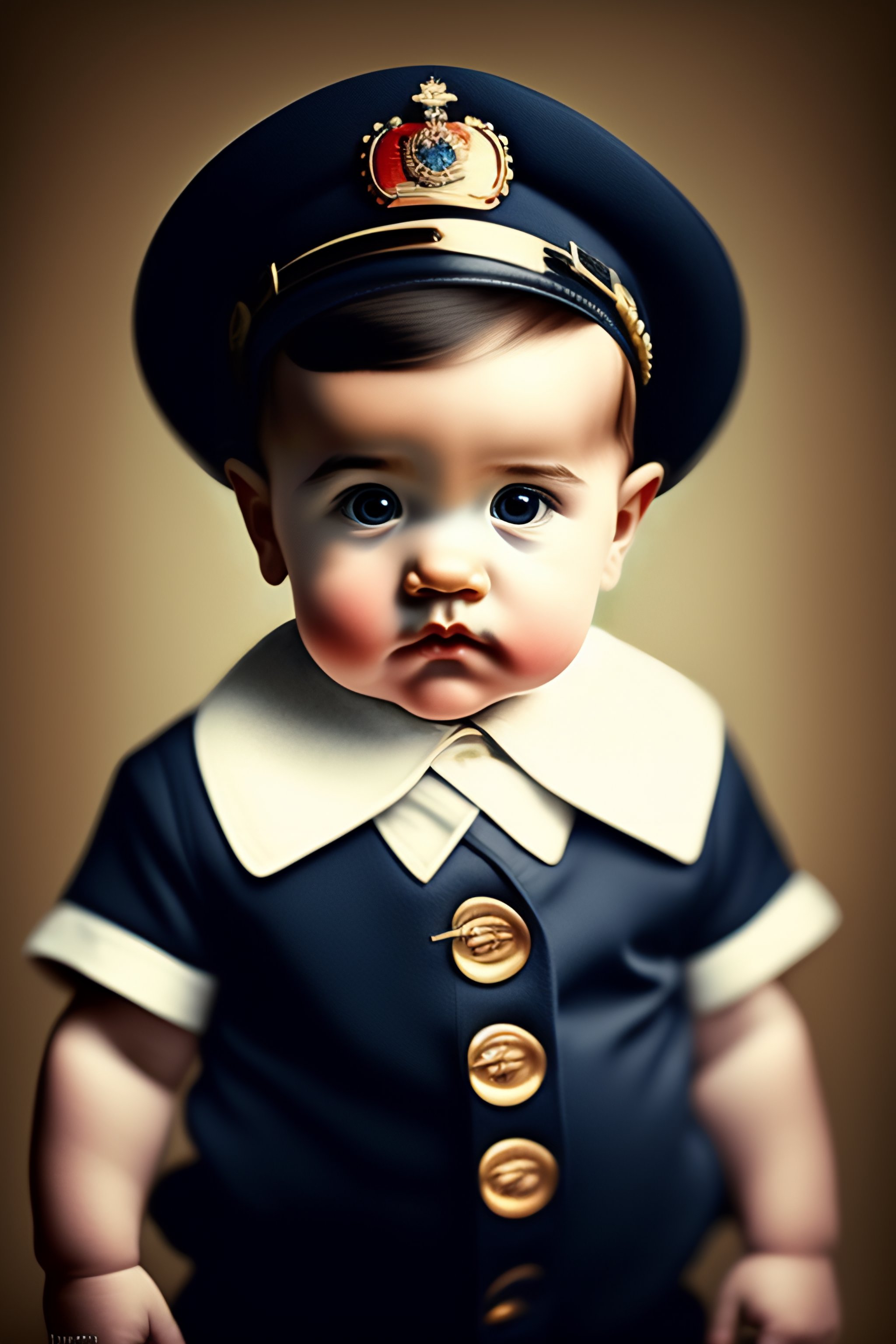 Lexica - Baby Hitler with a mustache, salute