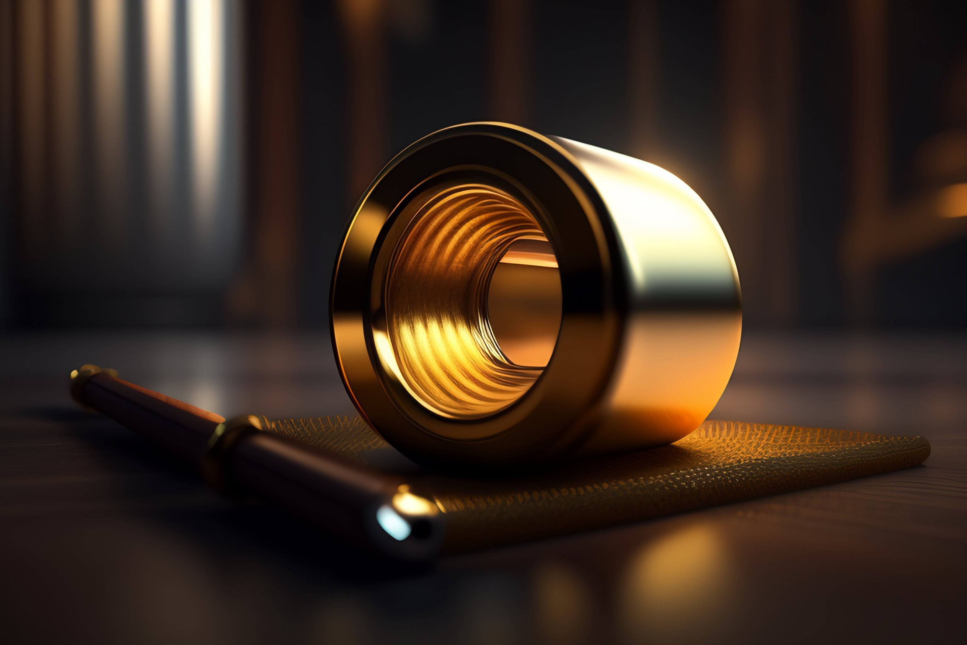 Lexica - A striking fantasy portrait of a single metal rod laying down ...