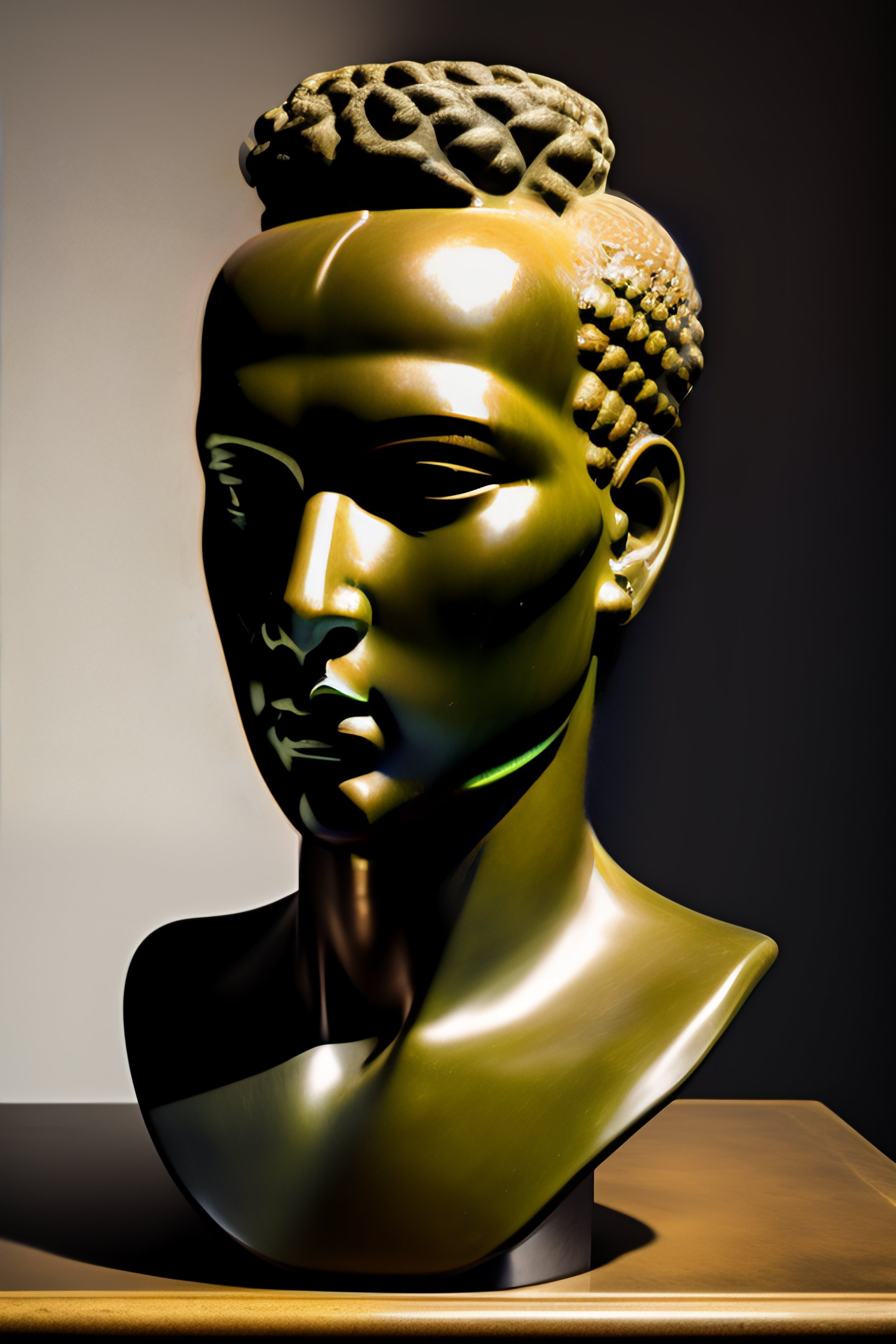 Lexica - Portrait of a male statue head with X on its eyes