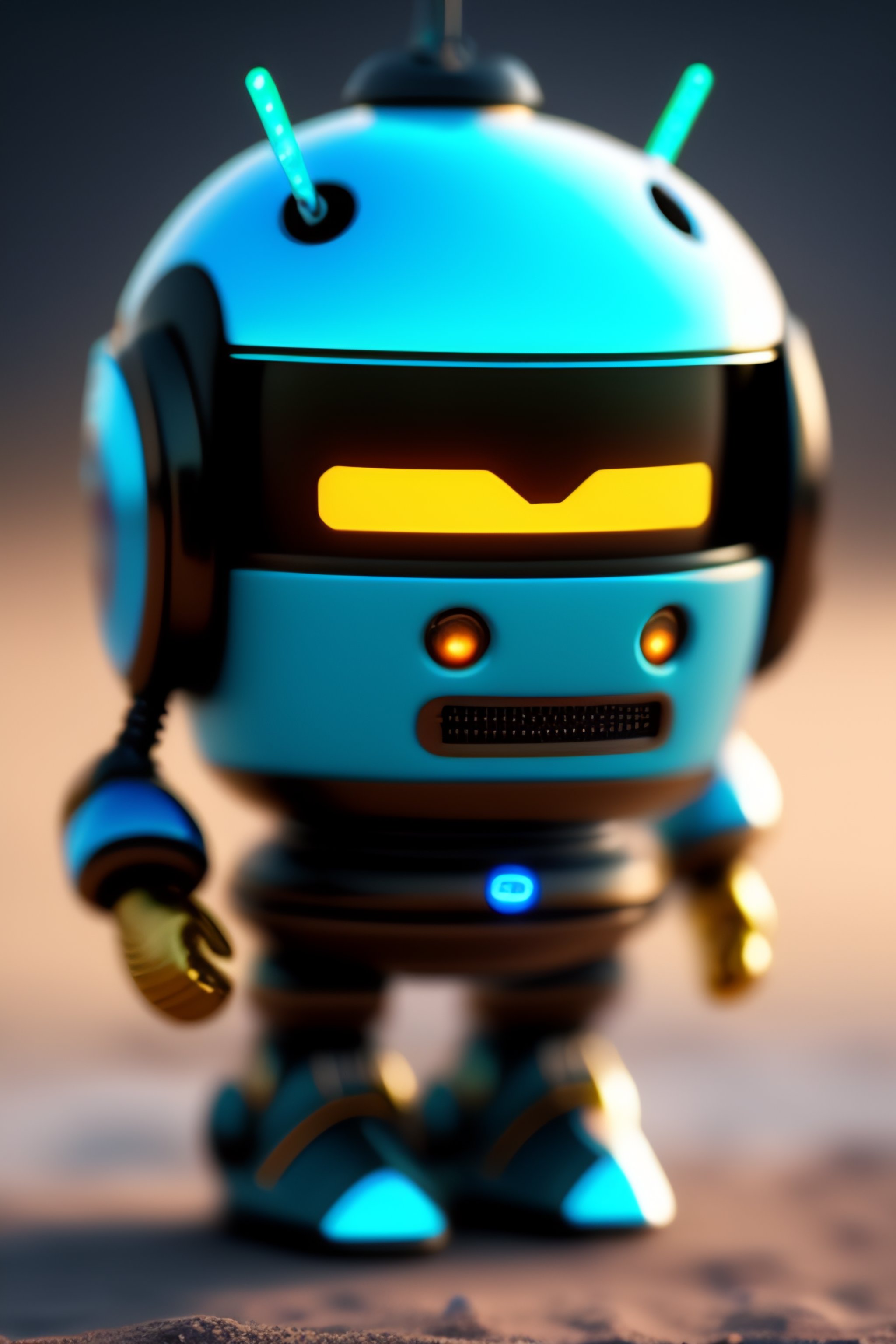 Lexica - Prototype solar powered android robot with led smile, big ...