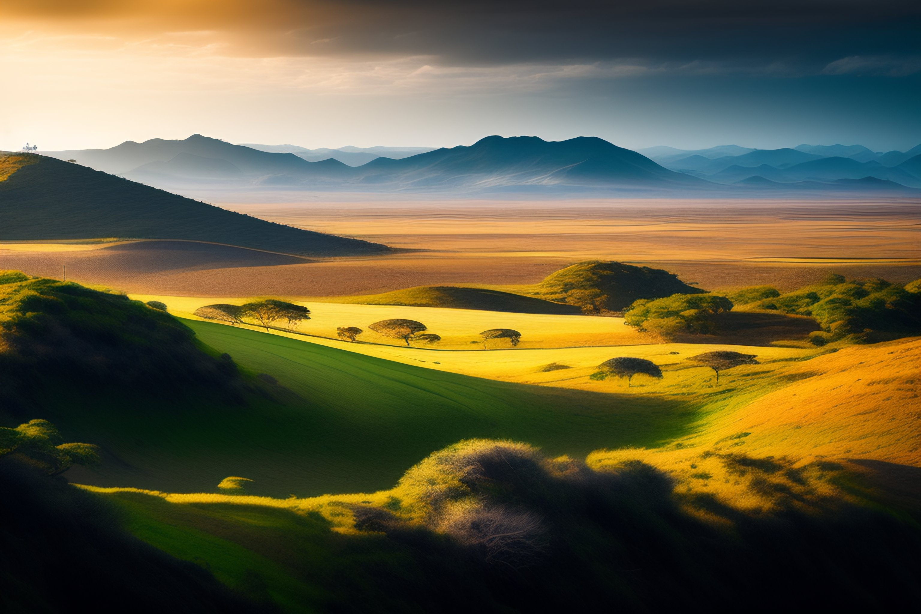 Lexica - Hill dry land with few tropical forest flat landscape