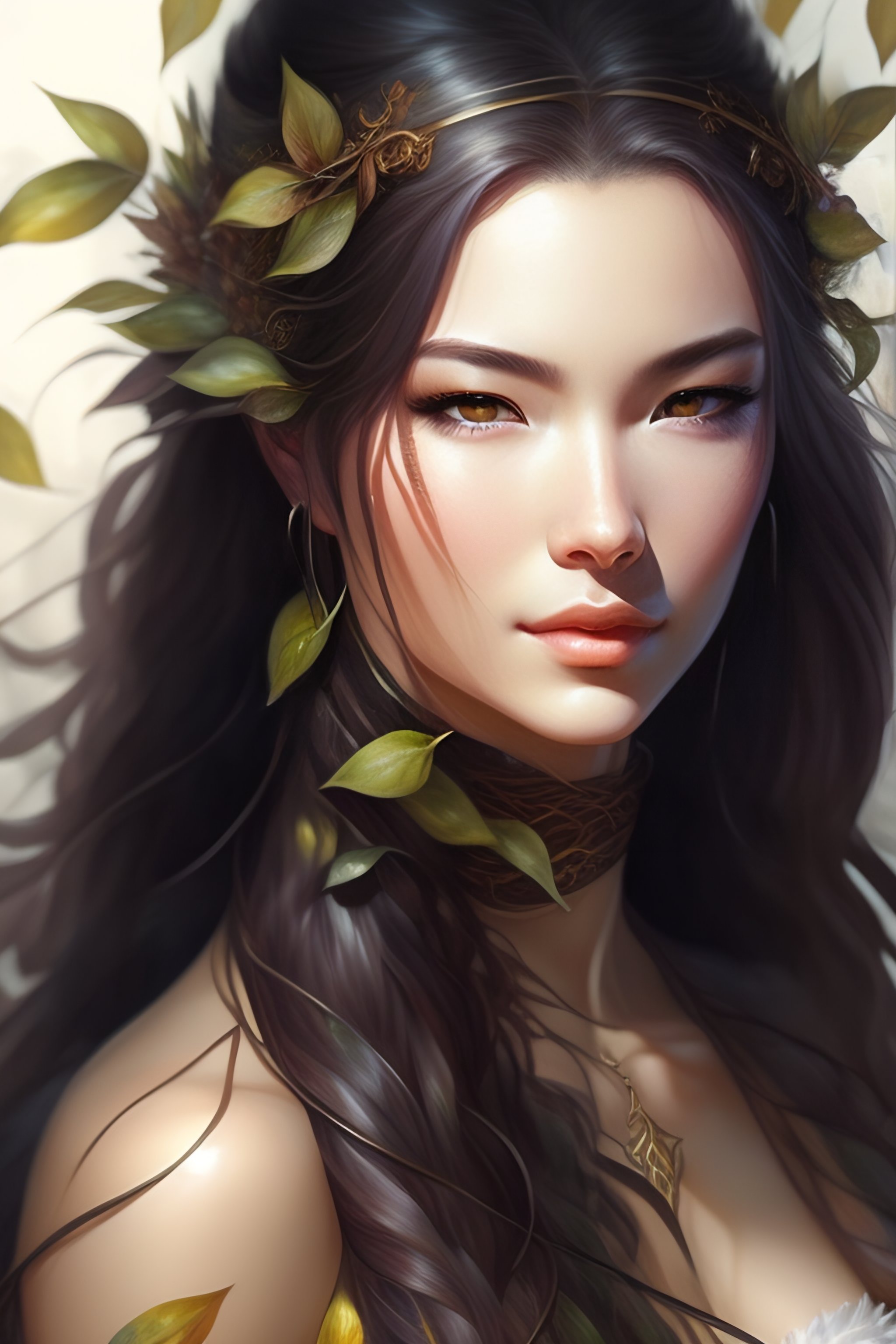 Lexica - Realistic detailed portrait of a very beautiful ninja girl by ...