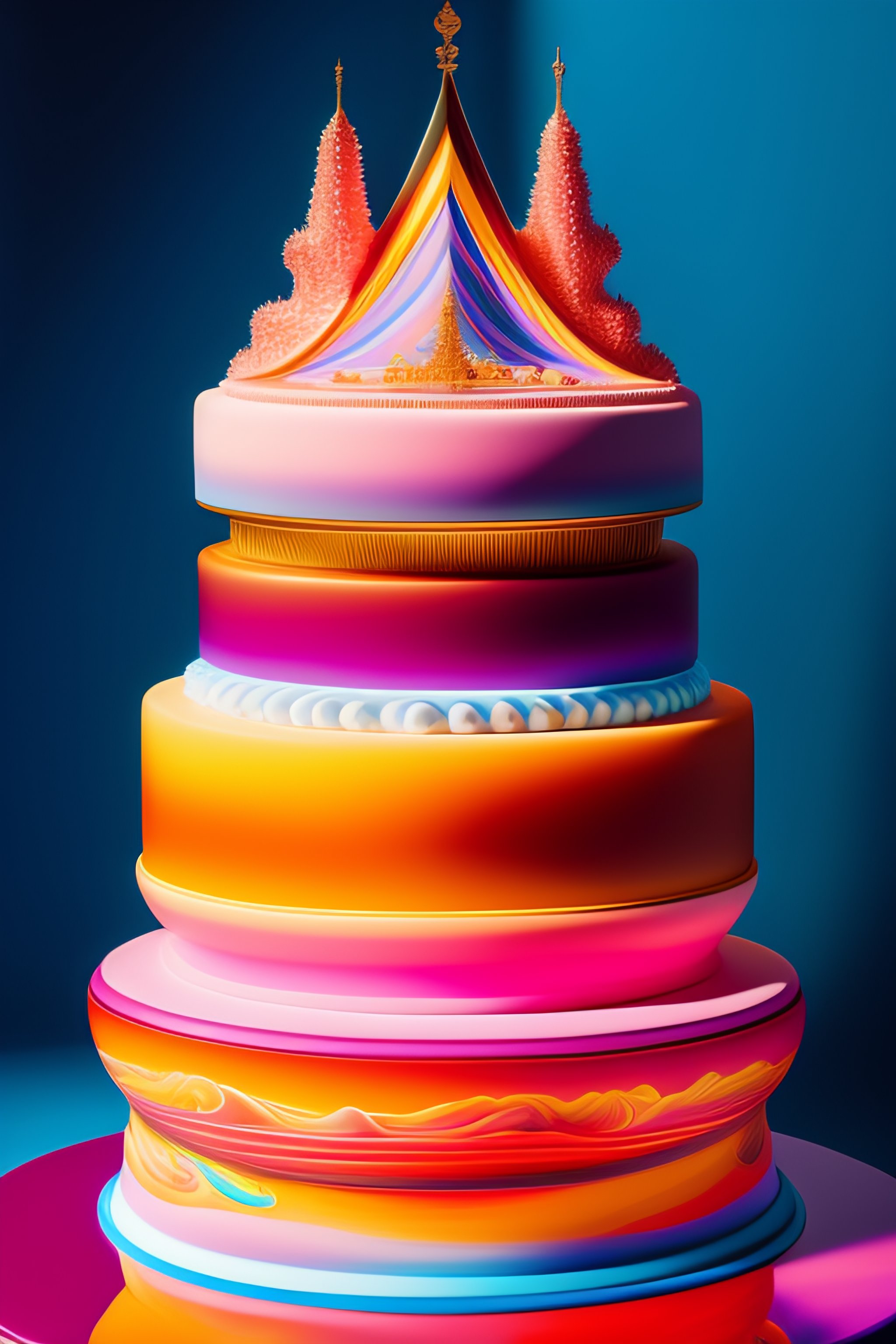 Lexica - Big abstract cake by james jean and salvador dali and shusei ...