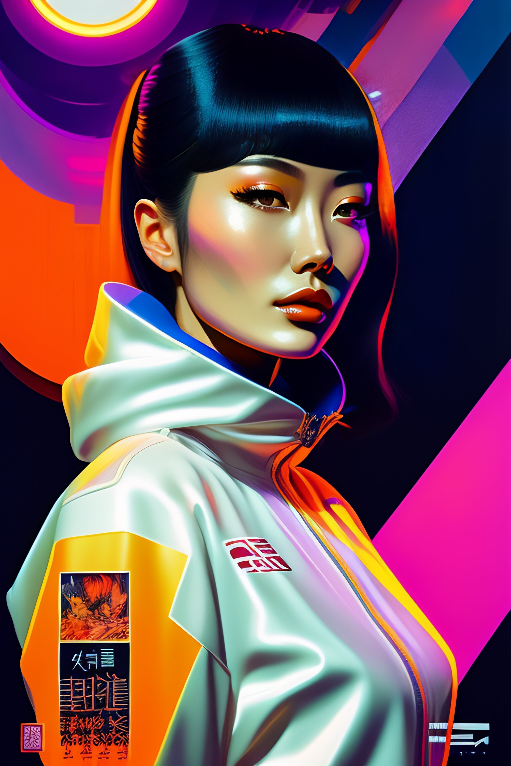 Lexica - Stylized portrait of beautiful jun amaki gravure model ...