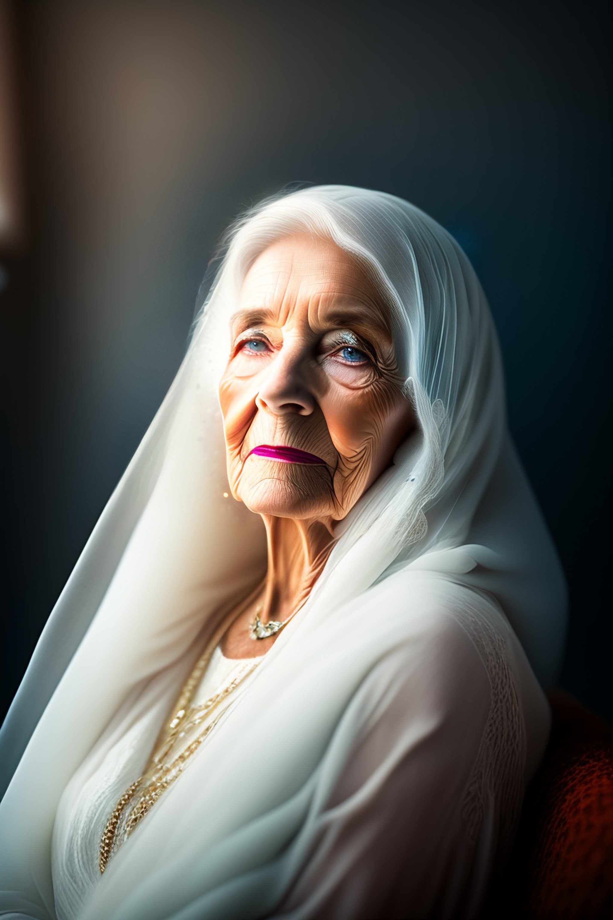 Lexica - An ultrarrealistic photo of a beautiful woman over 85 years ...