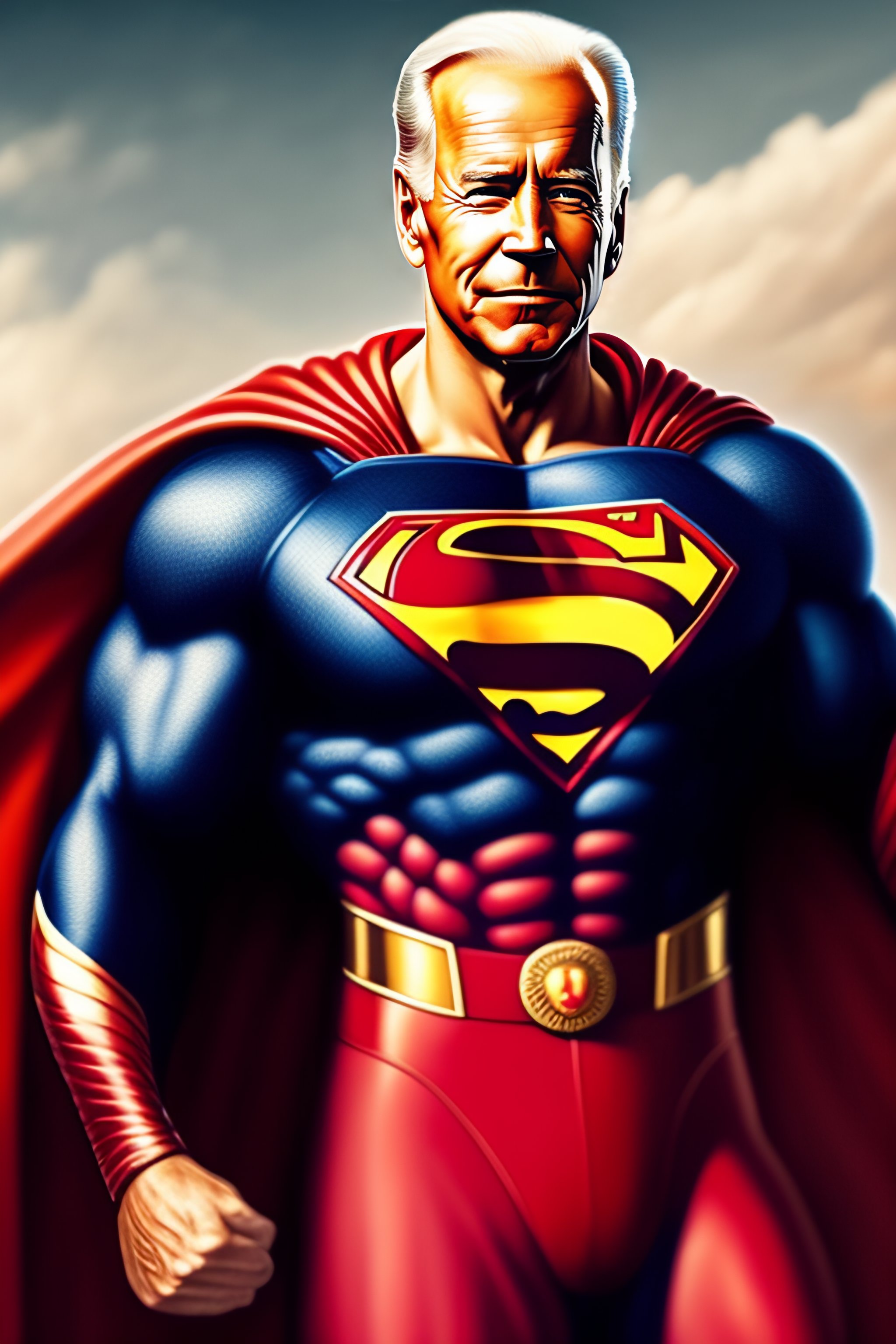 Lexica - A detailed portrait of president Biden as superman