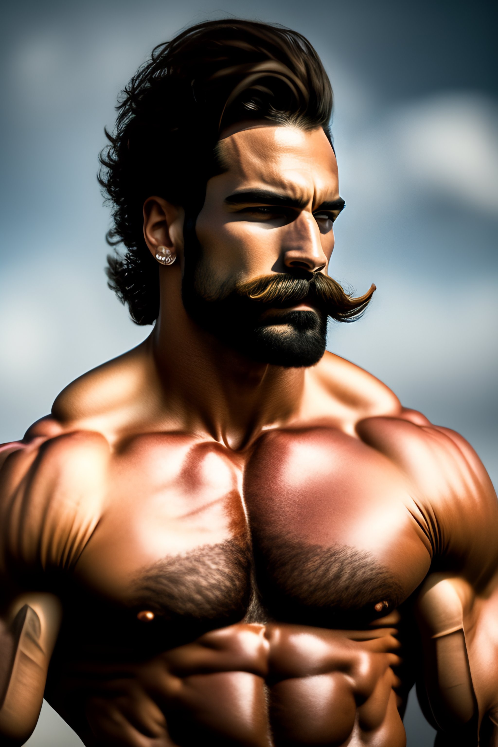 Lexica - Mustache muscular testosterone masculine hirsute