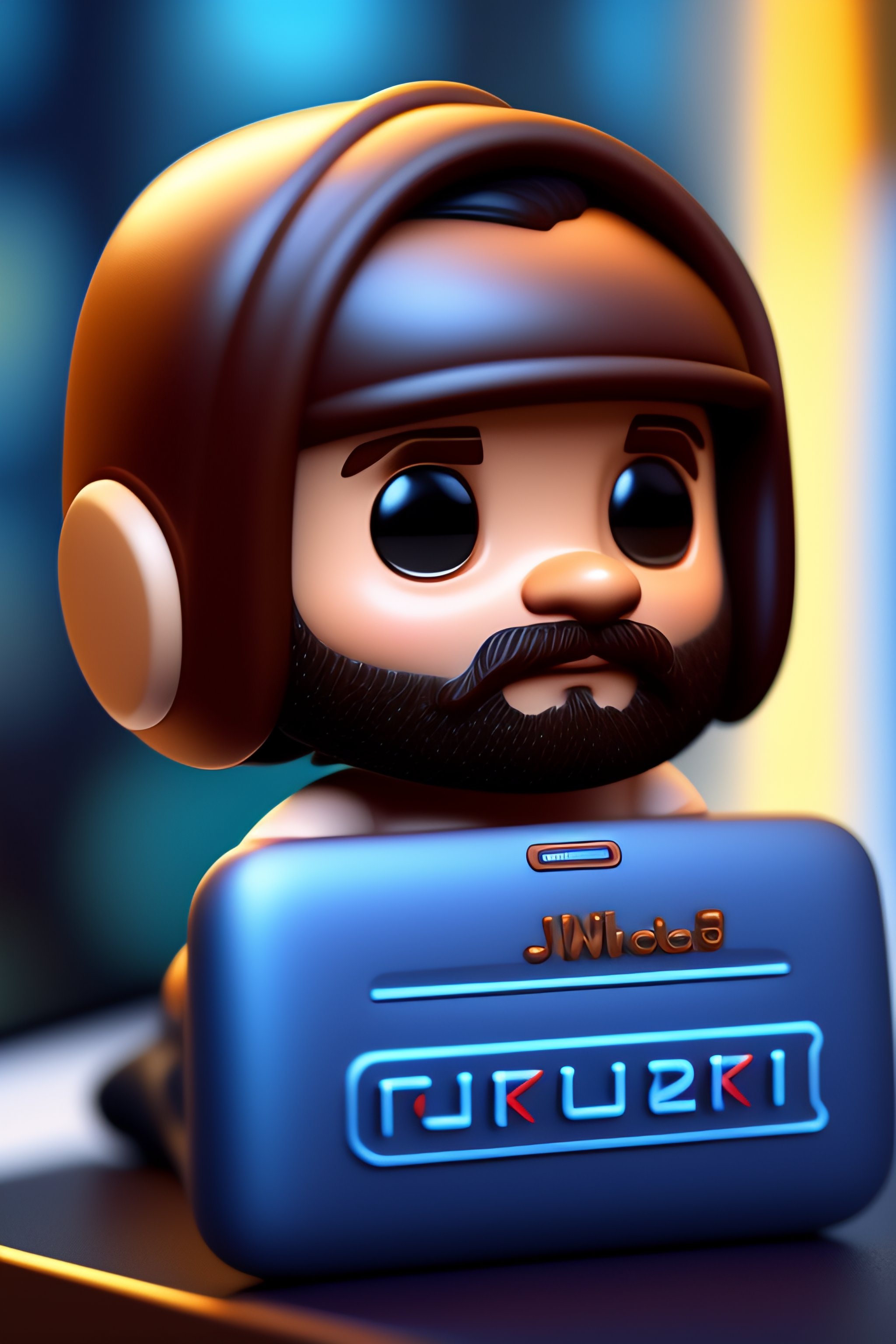 Lexica - Javascript guy programer funko MacBook