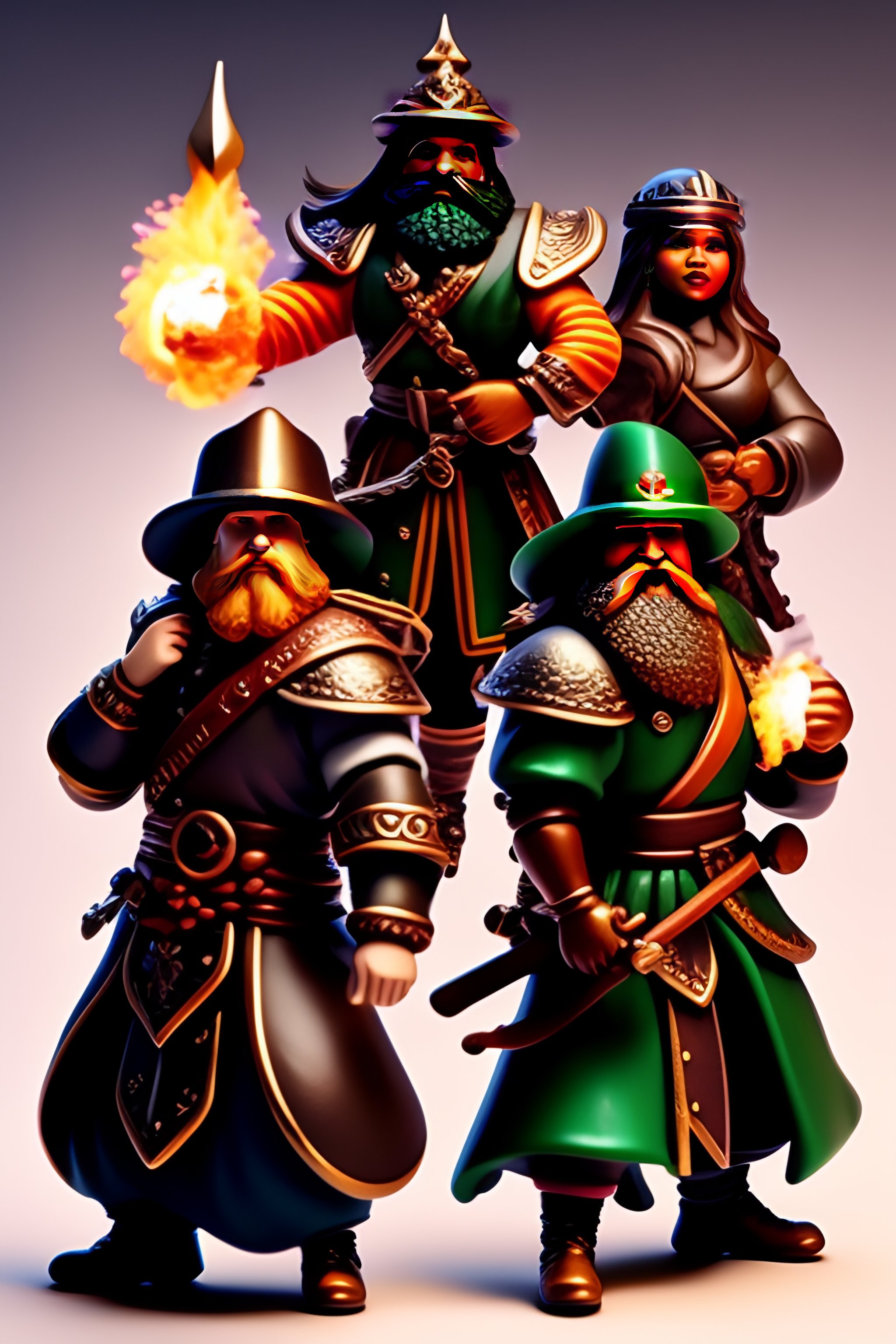 Lexica - Dungeons and dragons rogue and wizard combat pose