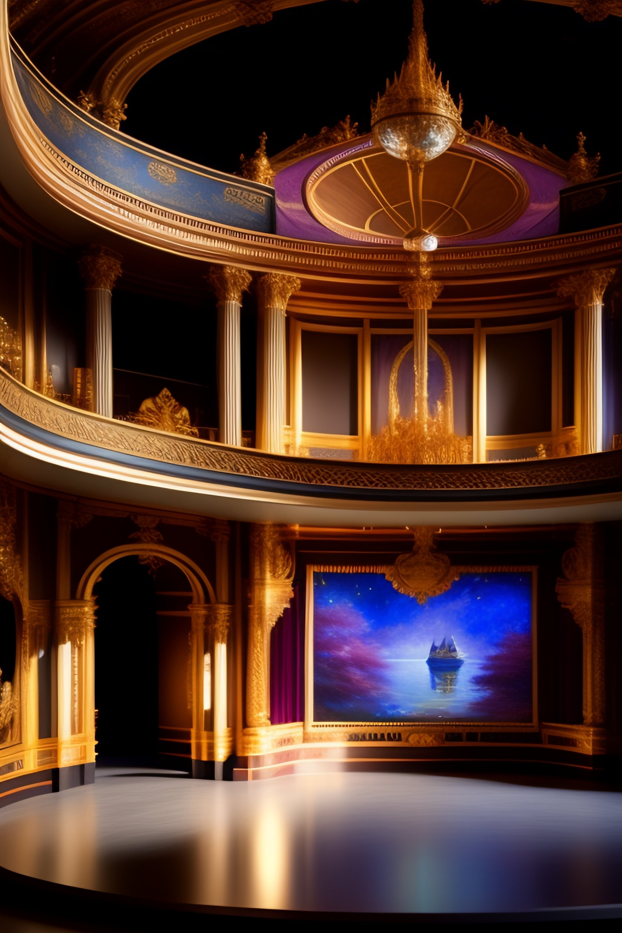 Lexica - French baroque space opera theater diffuse ethereal, style monet