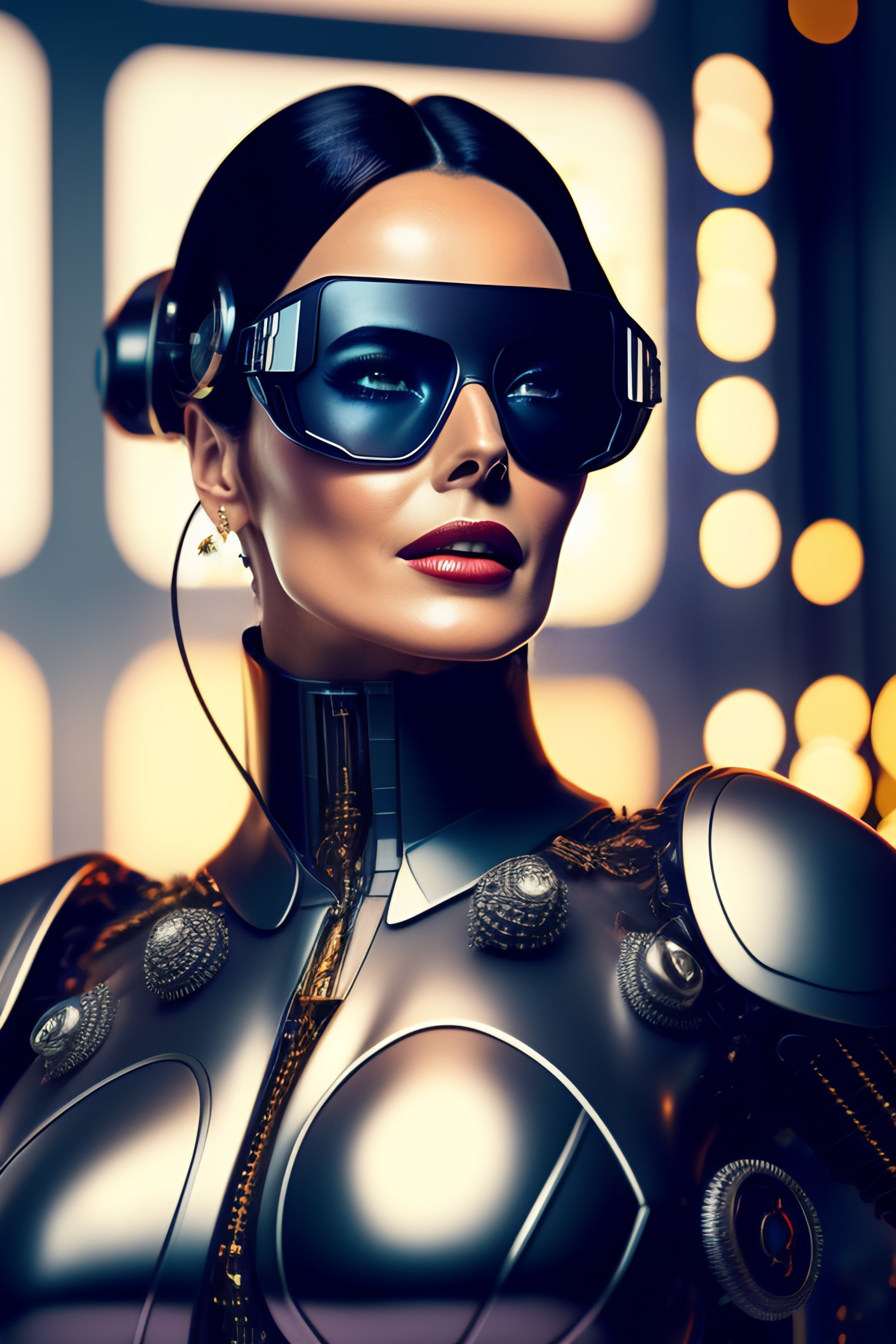 Lexica - Centered portrait photo of flirtatious old Monica Bellucci ...