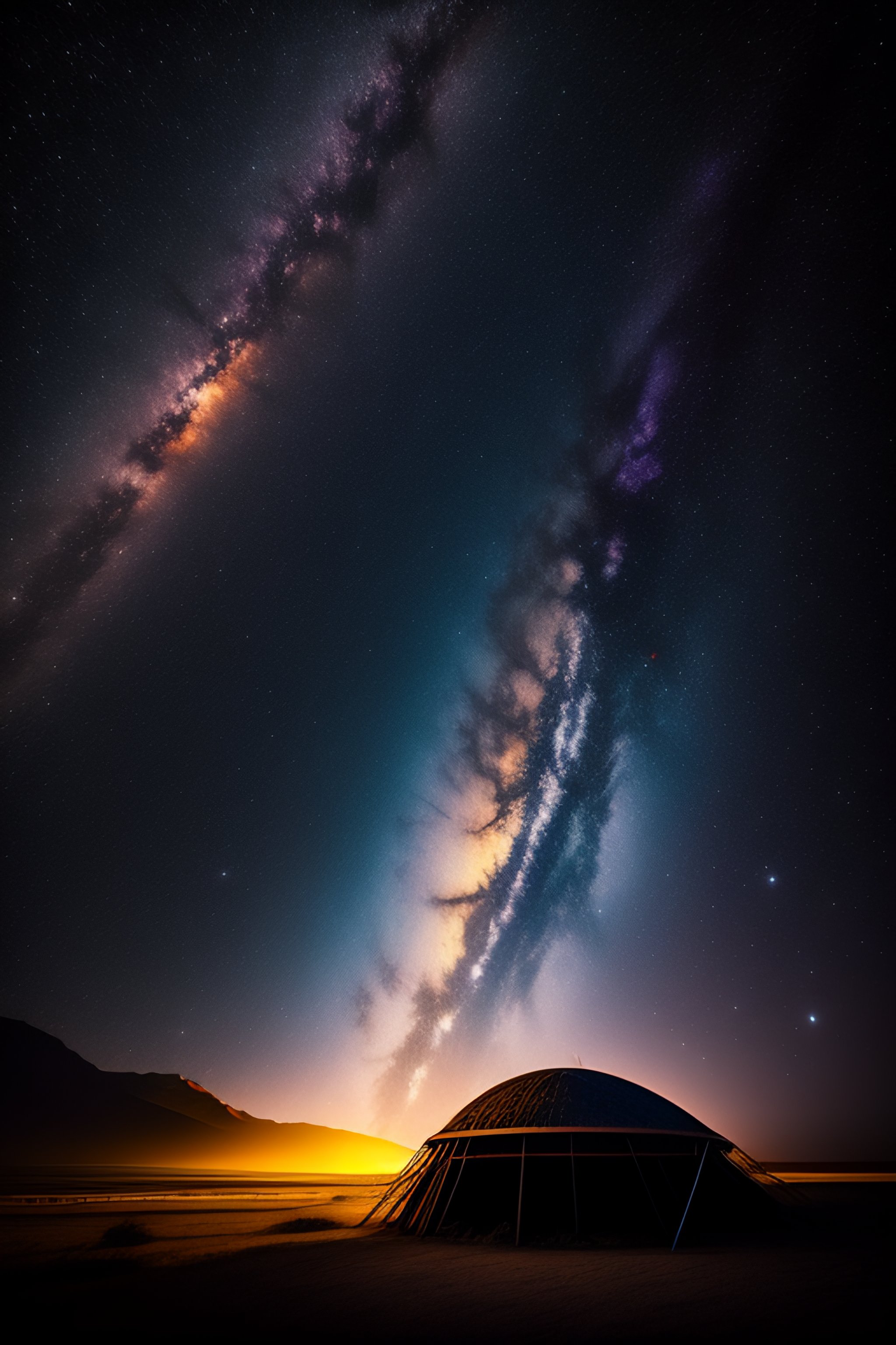 Lexica - Portrait of space and earth with stars and the Milky Way