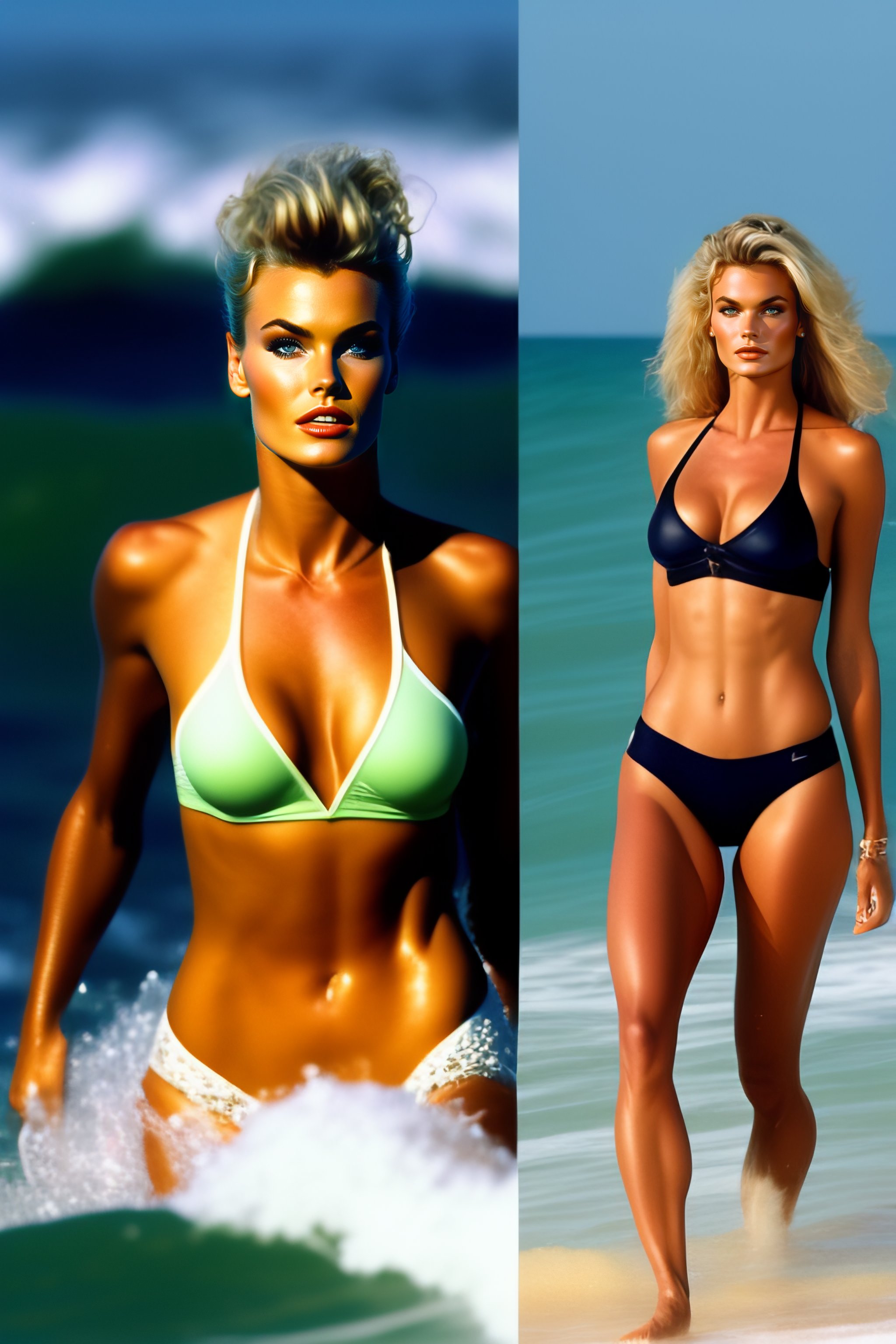Lexica - An action photo of a slender 19 year old an action photo of erika eleniak from baywatch ...