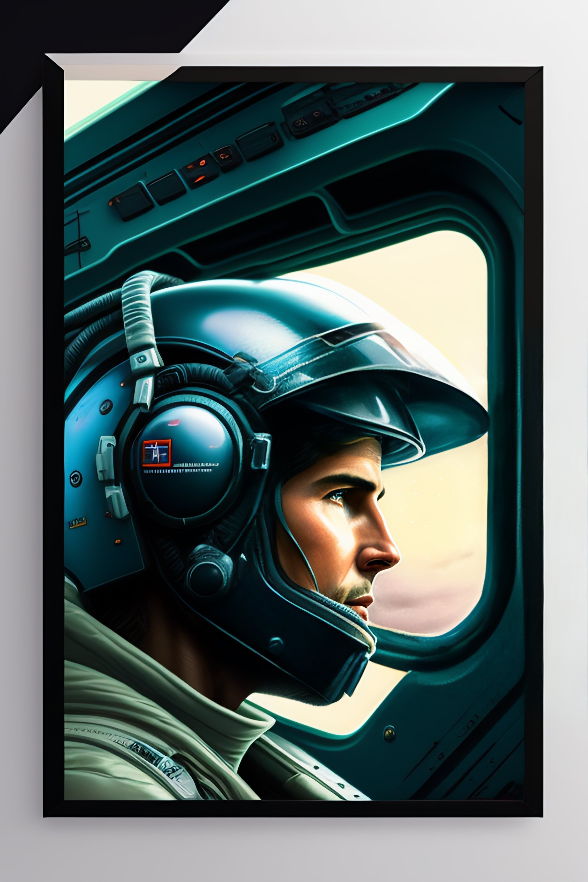 Lexica - Cyborg pilot, Tom Cruise , detailed minimalist interior ...