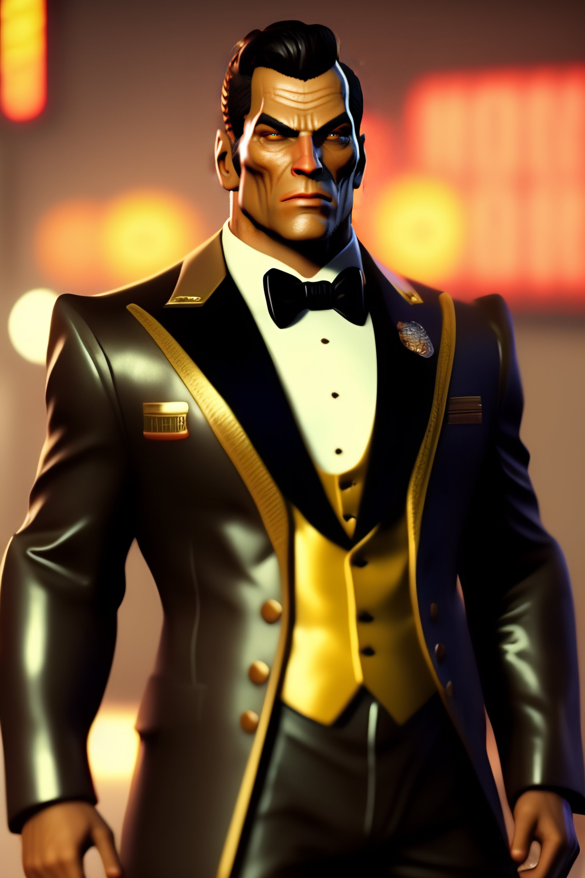 Lexica - Fallout 4 super mutant in a tuxedo