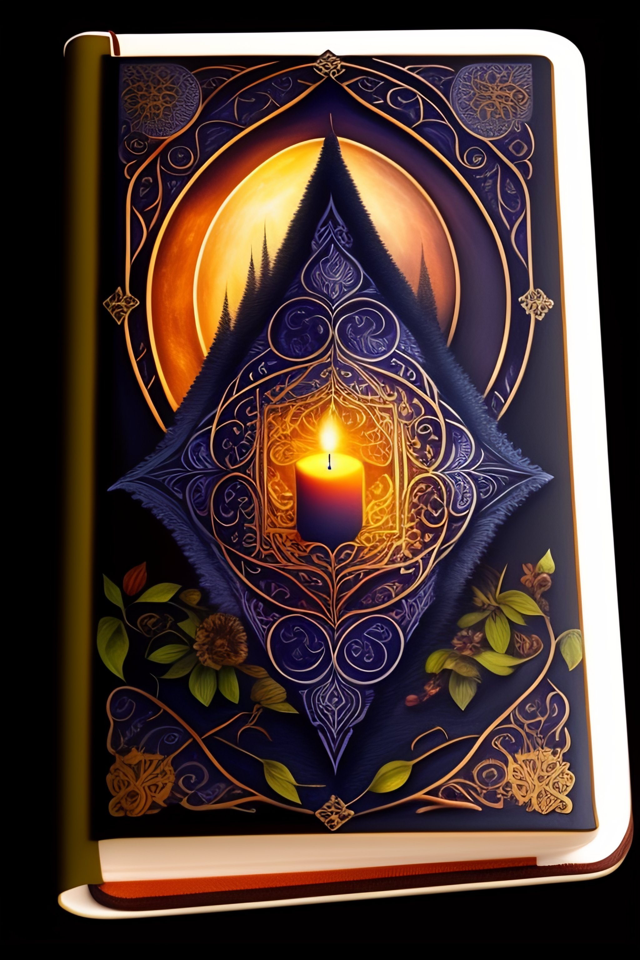 Lexica - Front view, Generate an image of a Book of Shadows themed ...