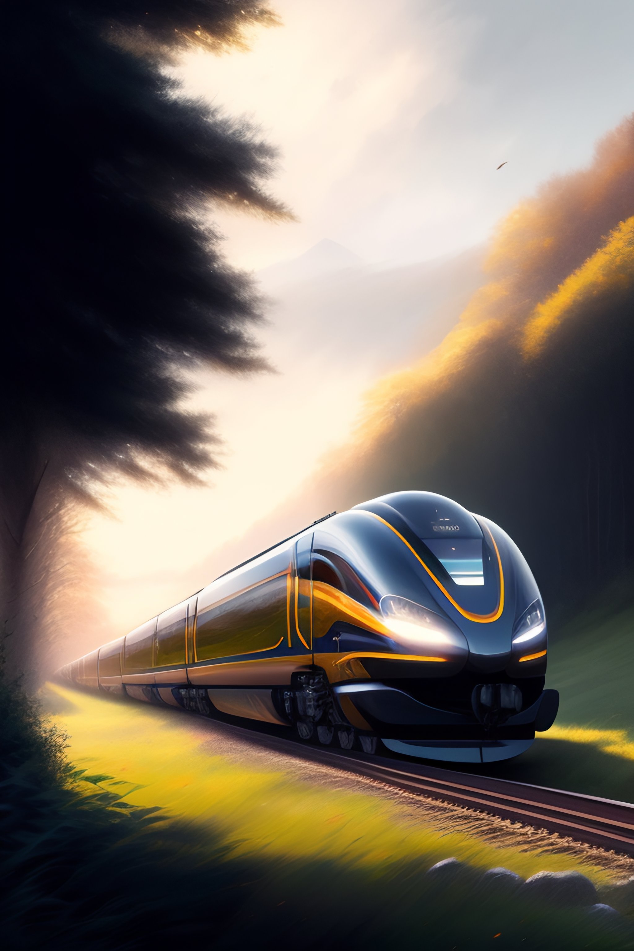 Lexica - High speed train passing through english countryside ...