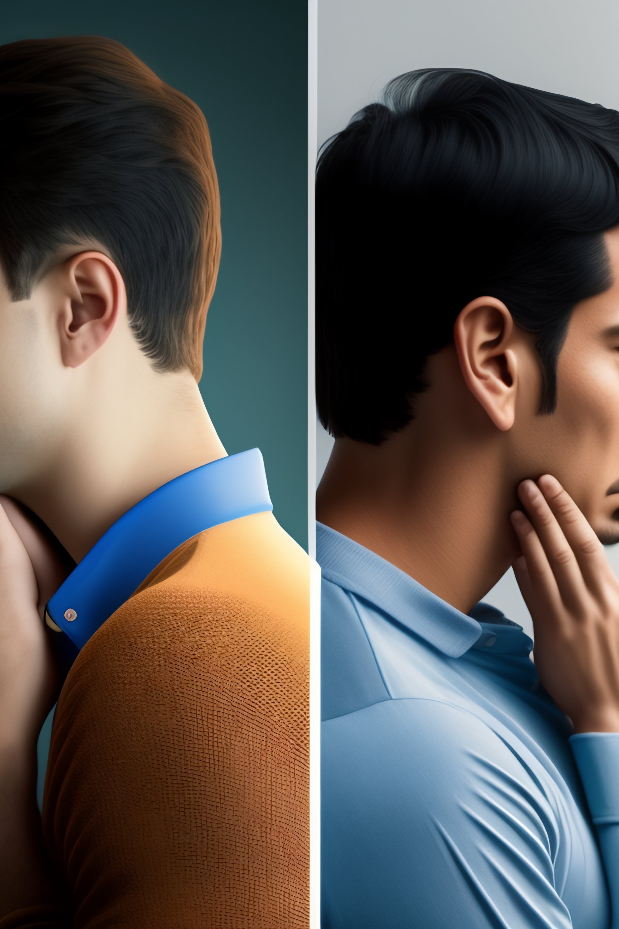 Lexica - The second image shows a person with poor posture, hunched ...