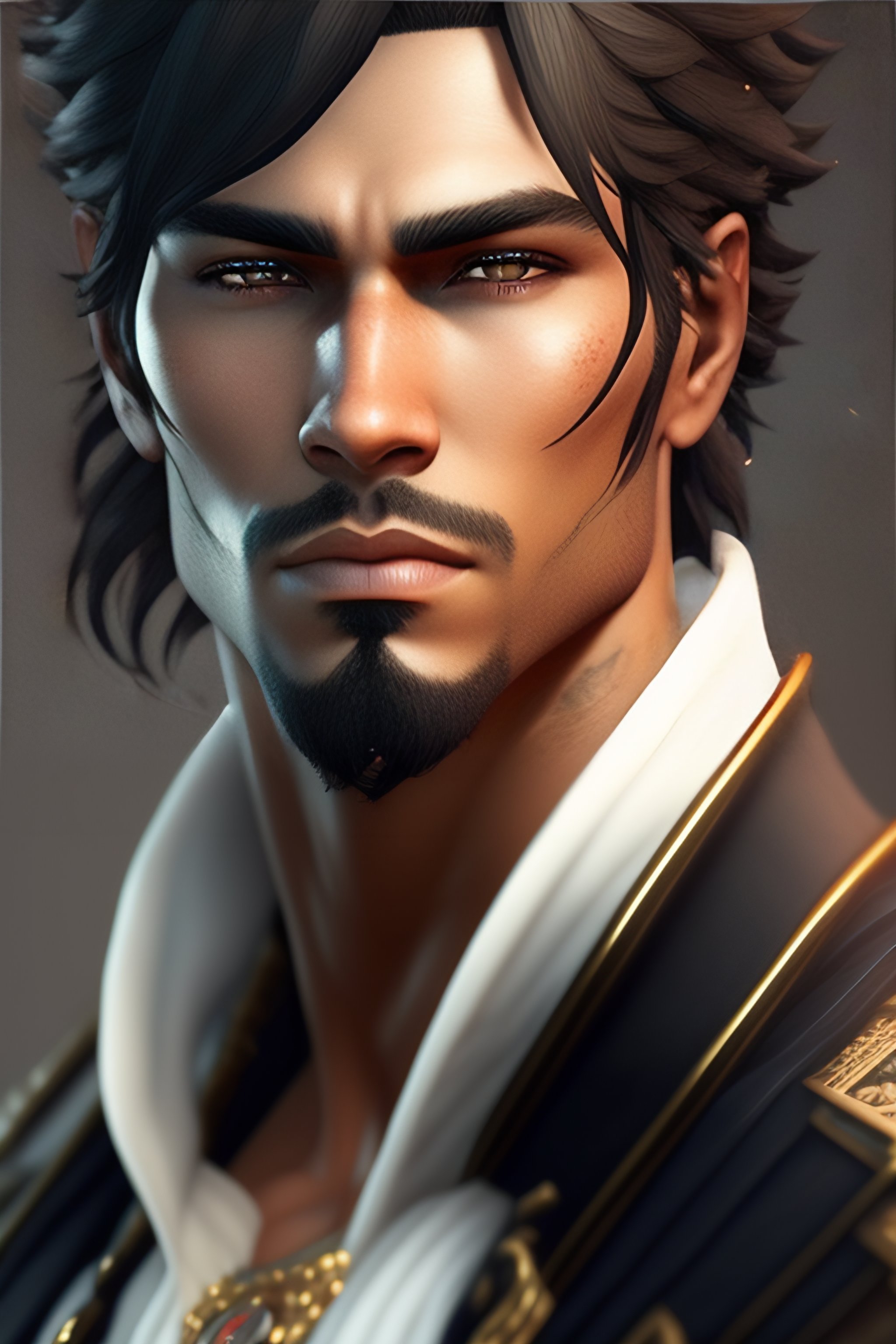 Lexica - White skin male,black hair ,pirate man , after war, full body ...