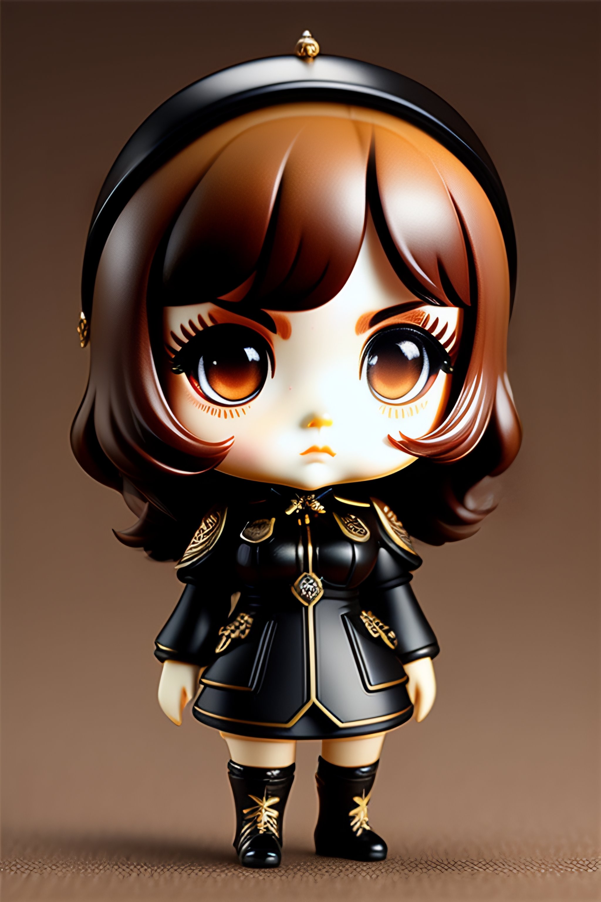 Lexica - Nendoroid eyes kawaii chibi sks female explorer, stained glass ...