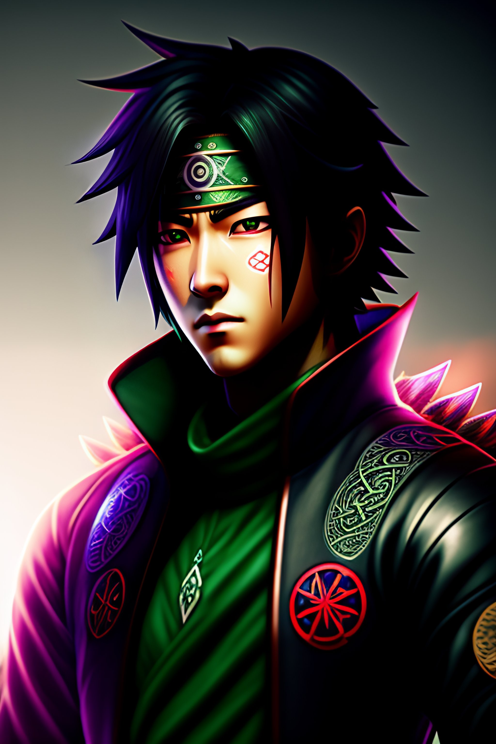 Lexica - Highly detailed portrait of a young man, sasuke uchihastyle ...
