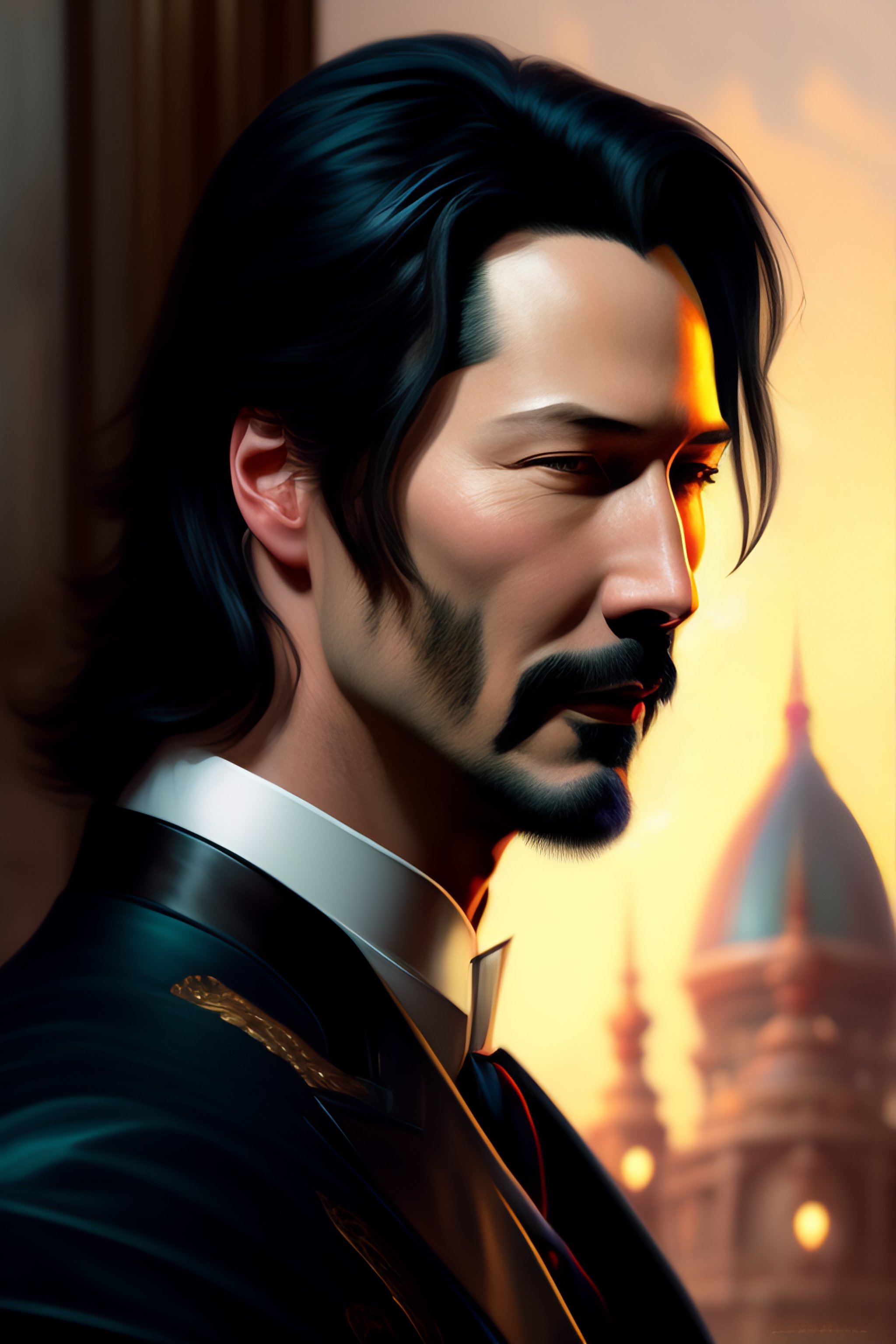 Lexica - Keanu reeves as the batman without his mask, digital art by ...