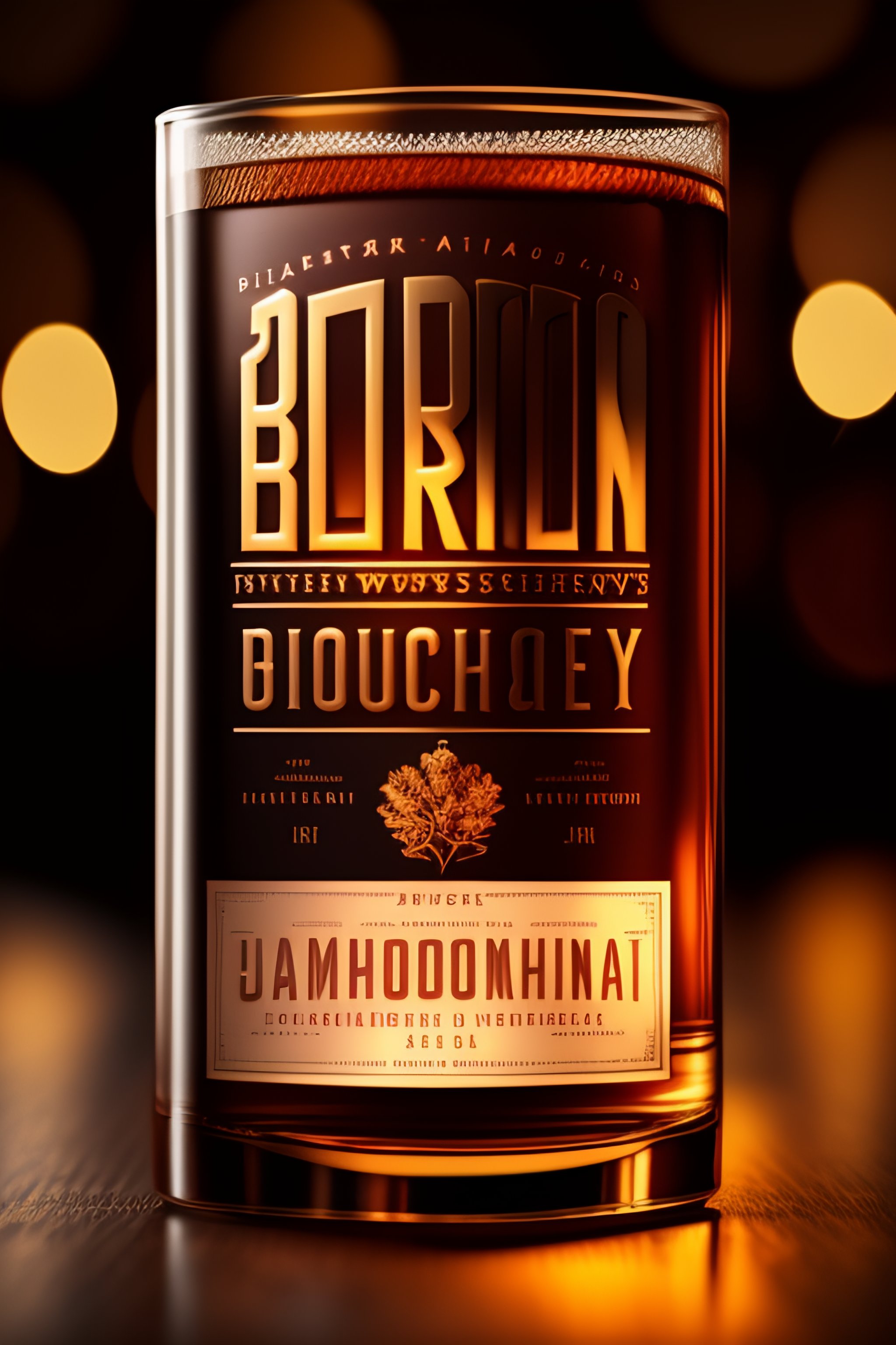 Lexica - American bourbon whiskey label design