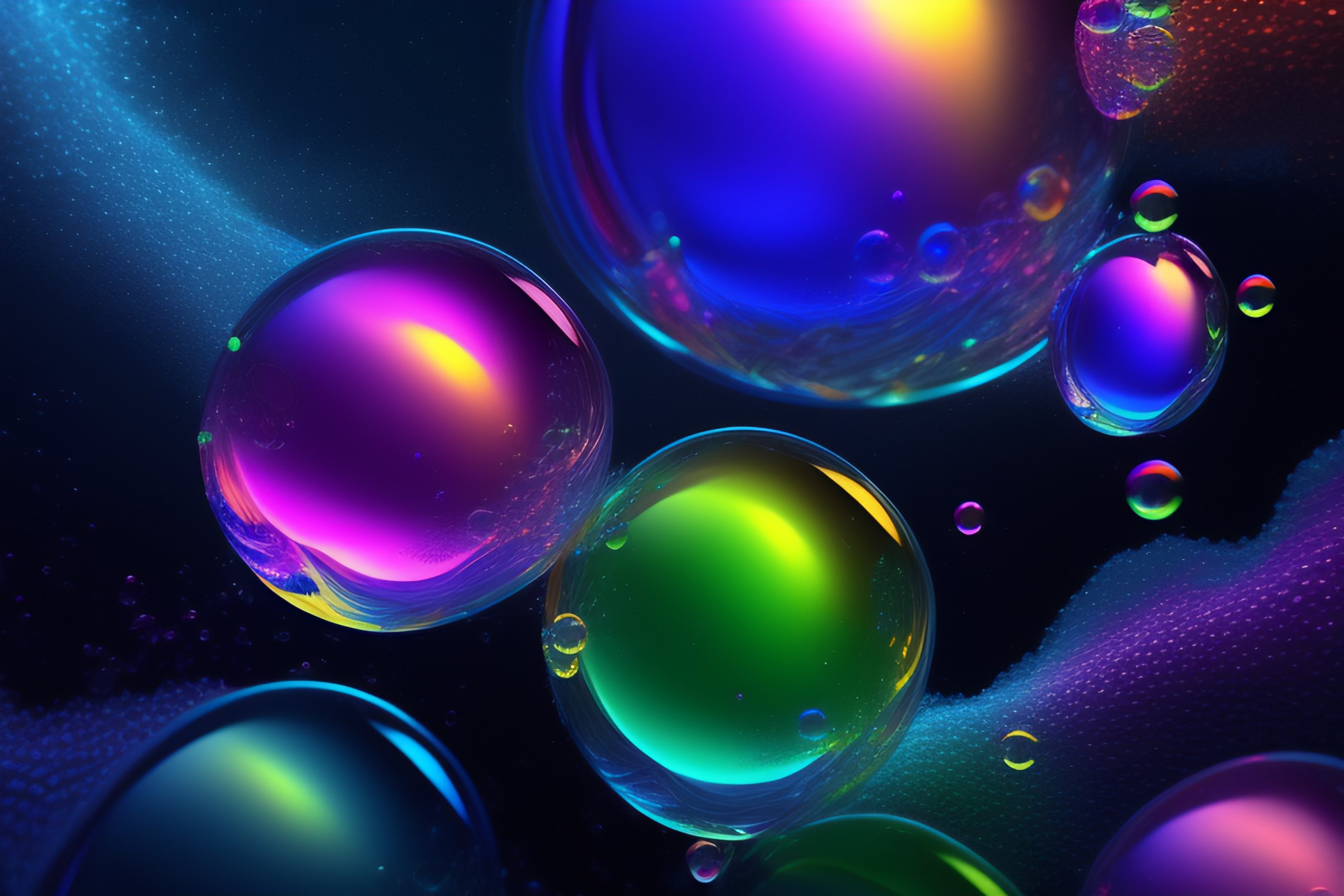 Lexica - Bubbles filled with electric charge, 4k, digital art, ultra high details