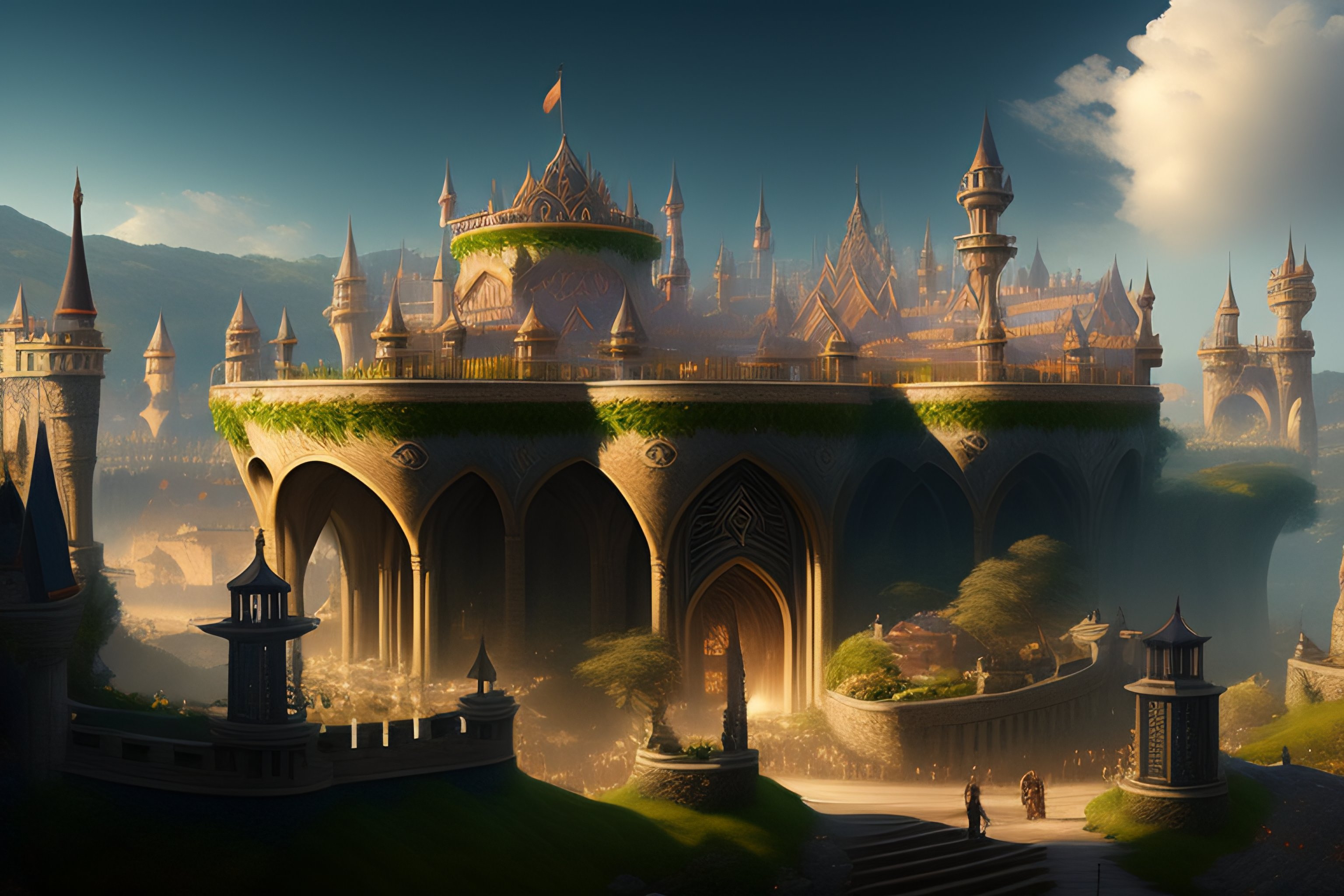 Lexica - Medieval capital city, fantasy, huge fantasy elven castle ...