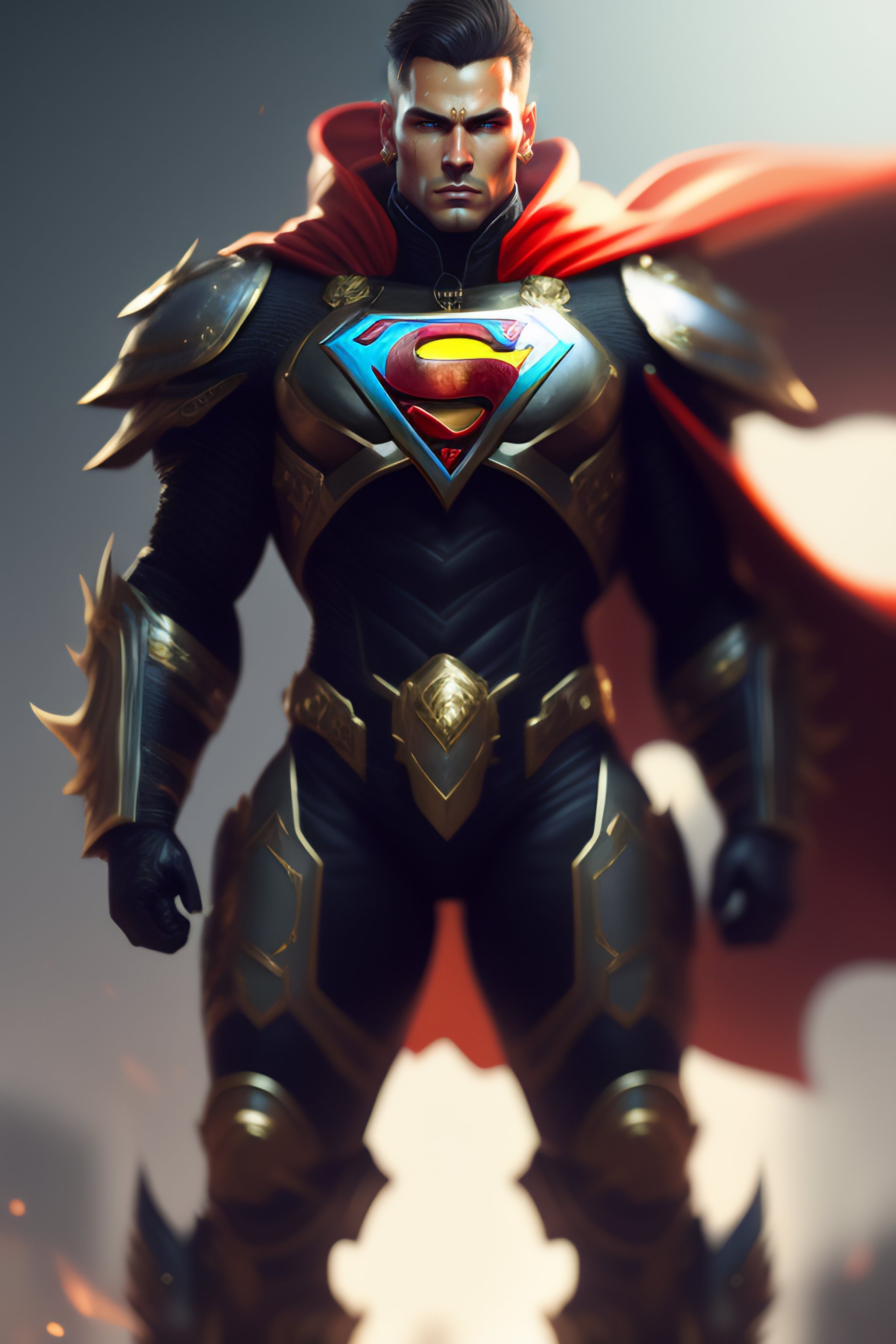 Lexica - Portrait of a warhammer superman, epic, tragic, military art ...