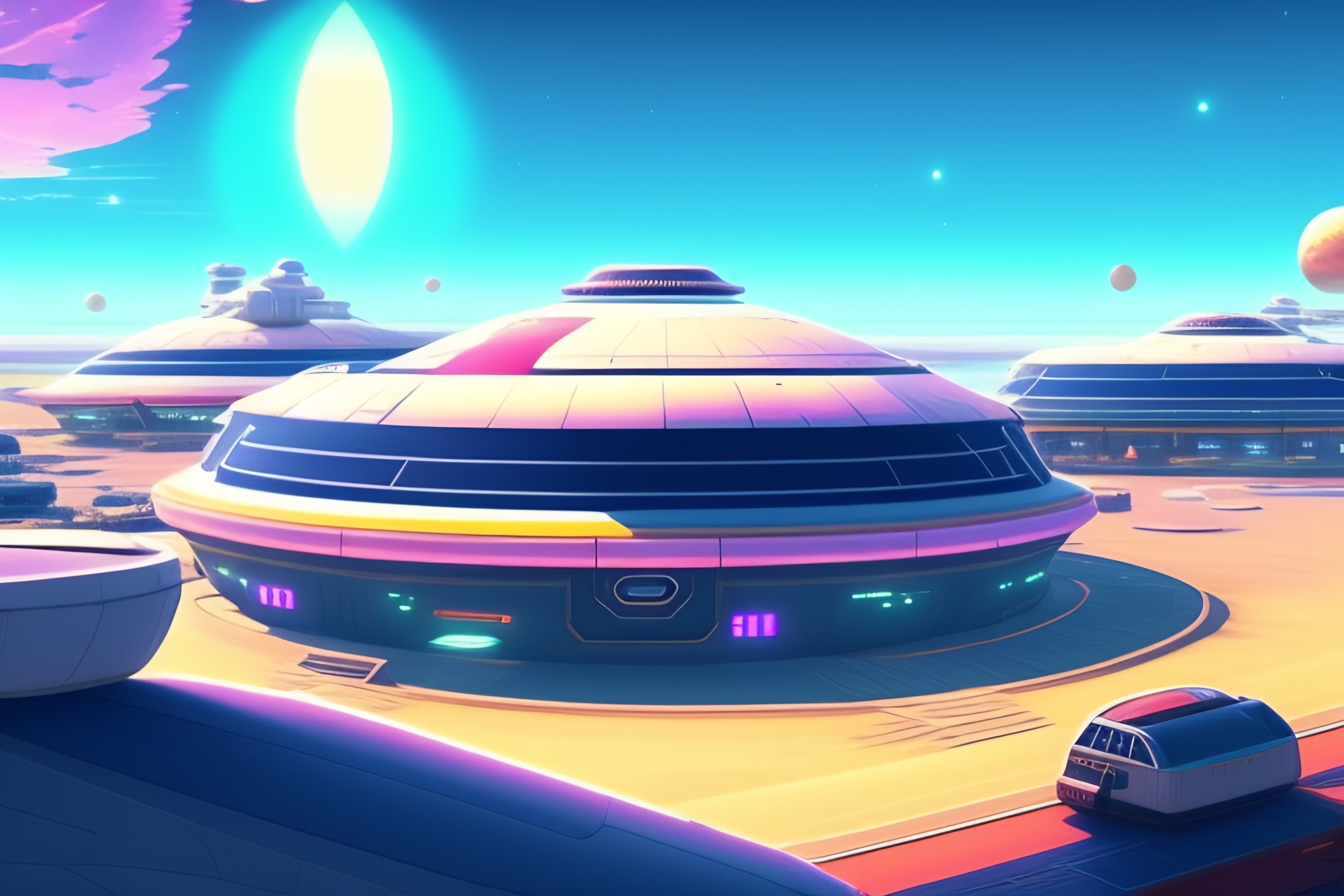 Lexica - A quaint spaceport at the outskirts of civilization, anime ...