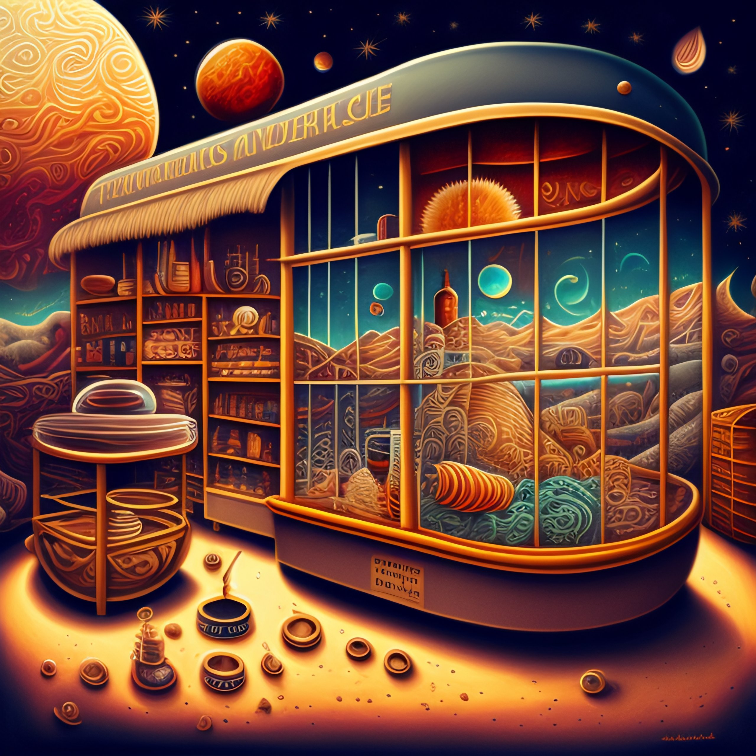 Lexica - Messy surreal hand-drawn painting of a chaotic laboratory with ...