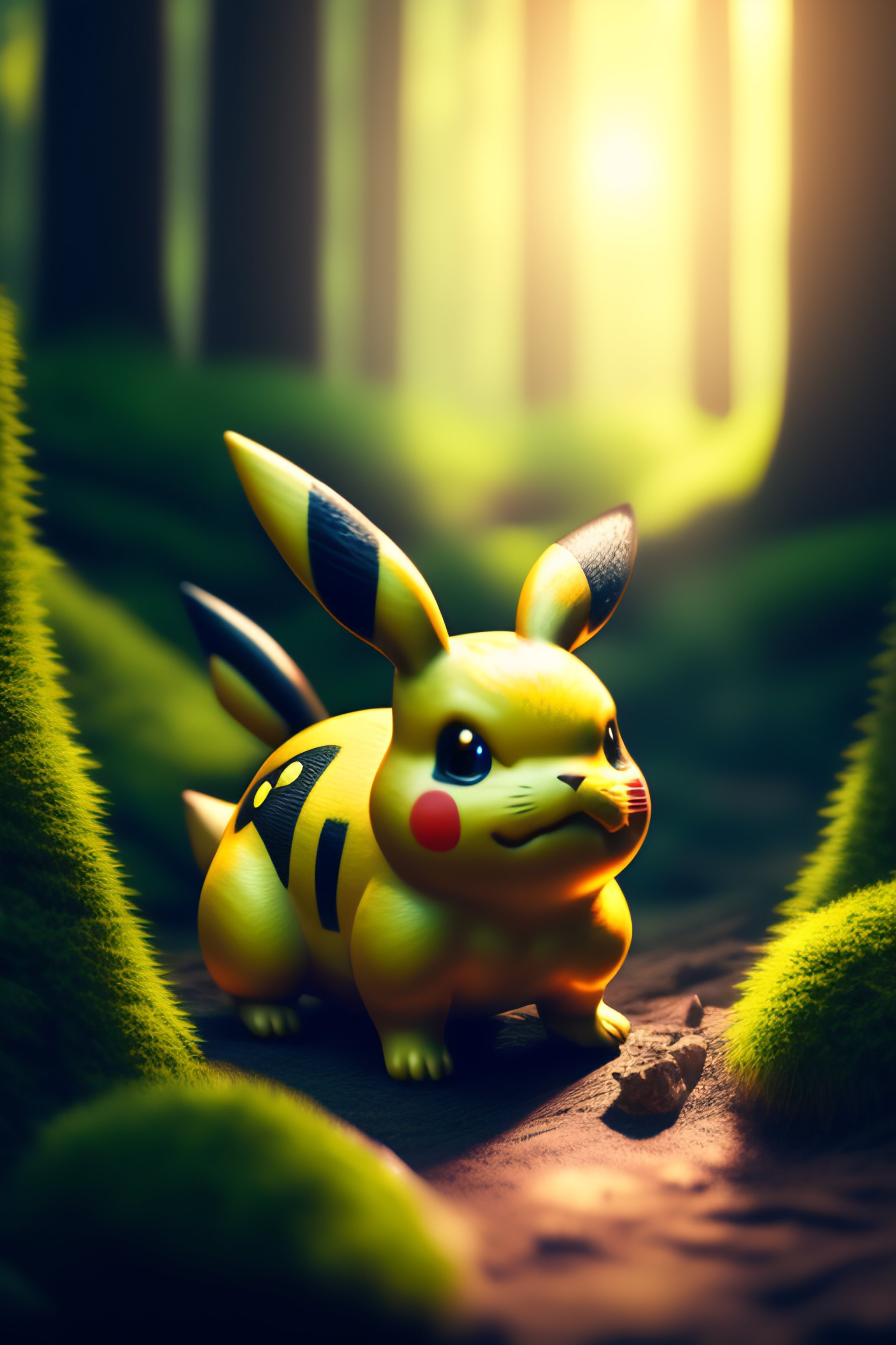 Lexica - Pikachu fighting against bulbasaur in a realist style, in a ...
