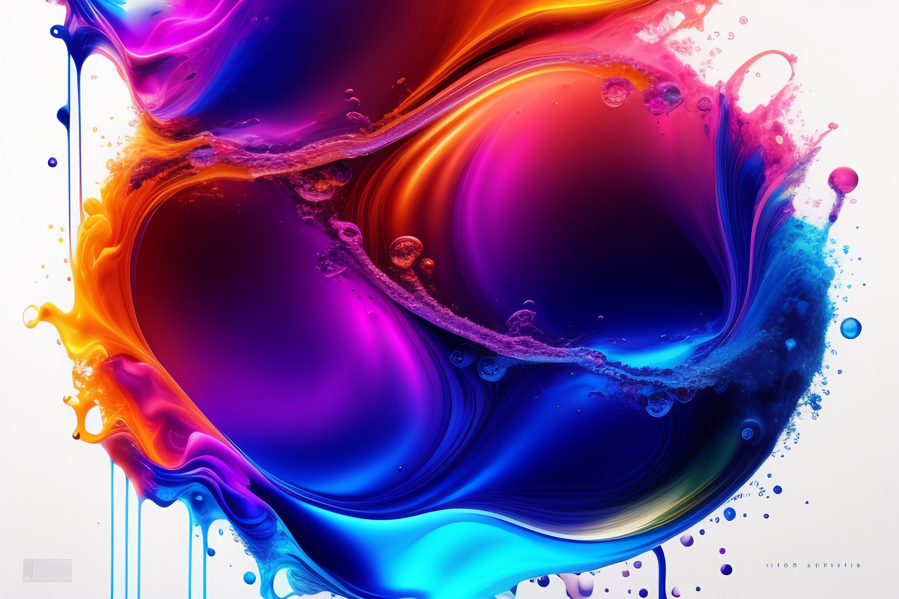 Lexica - Abstract colorful underwater ink art of two girls in love ...