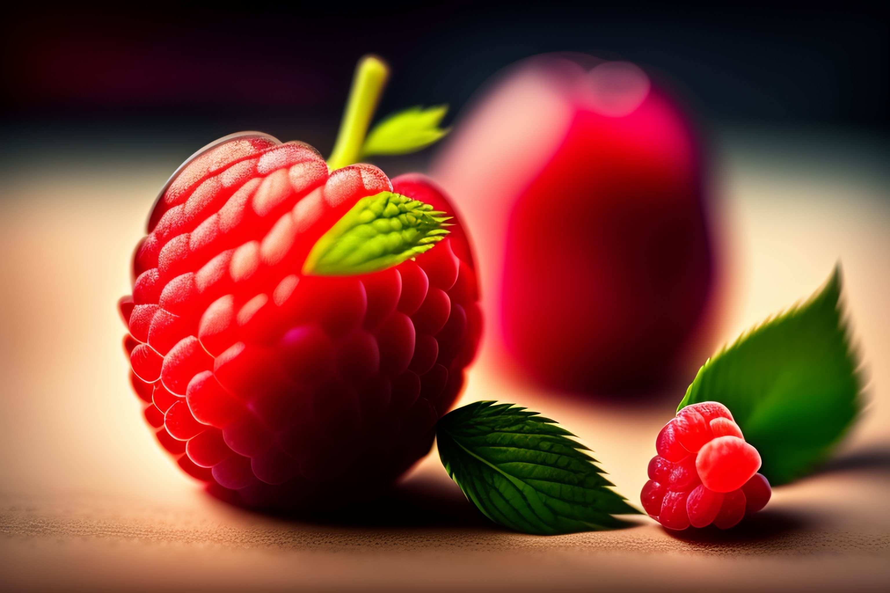 Lexica - A photo raspberries filling the screen,