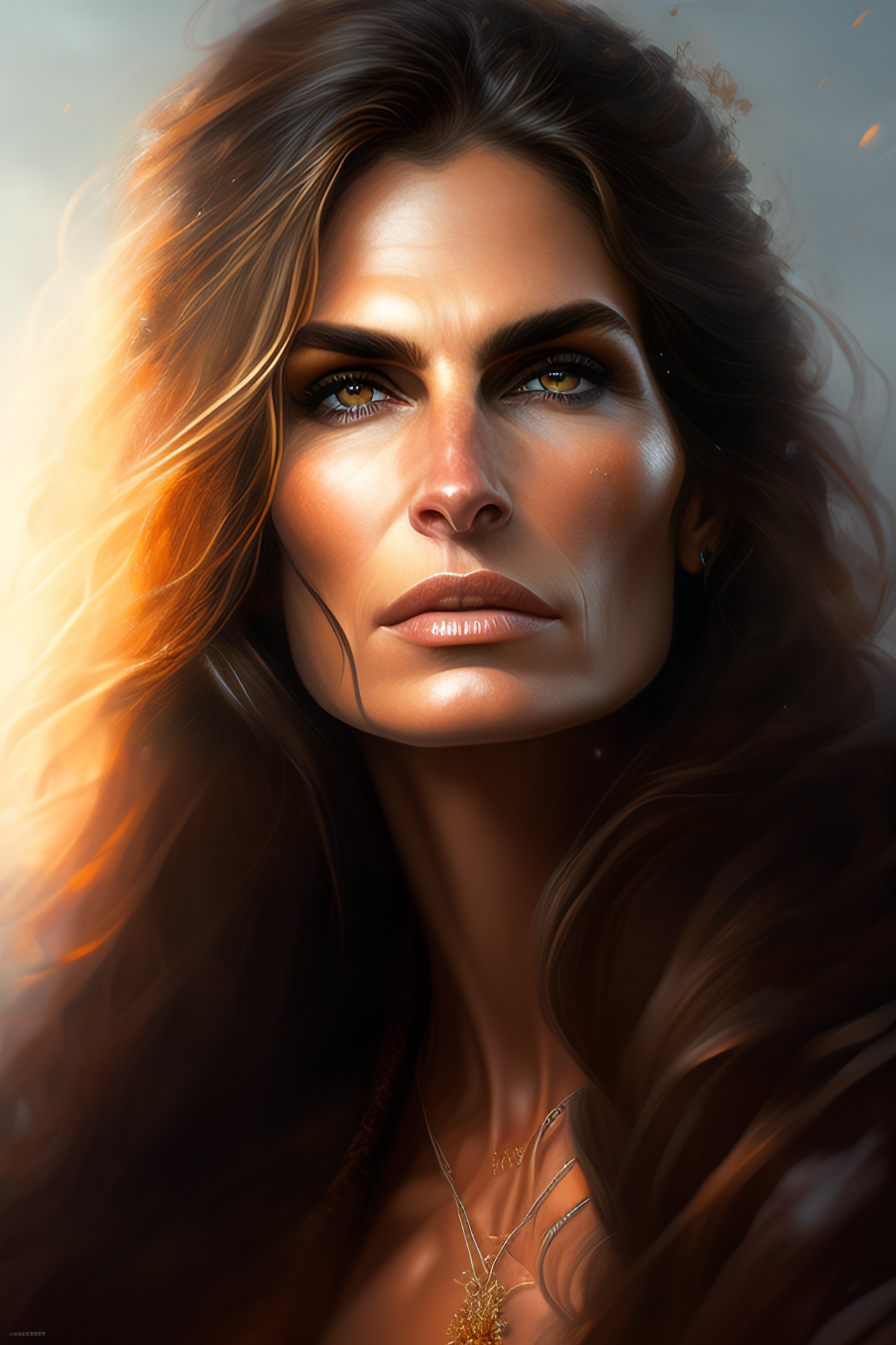 Lexica - Epic portrait, close-up, full face, aged woman, beautiful ...