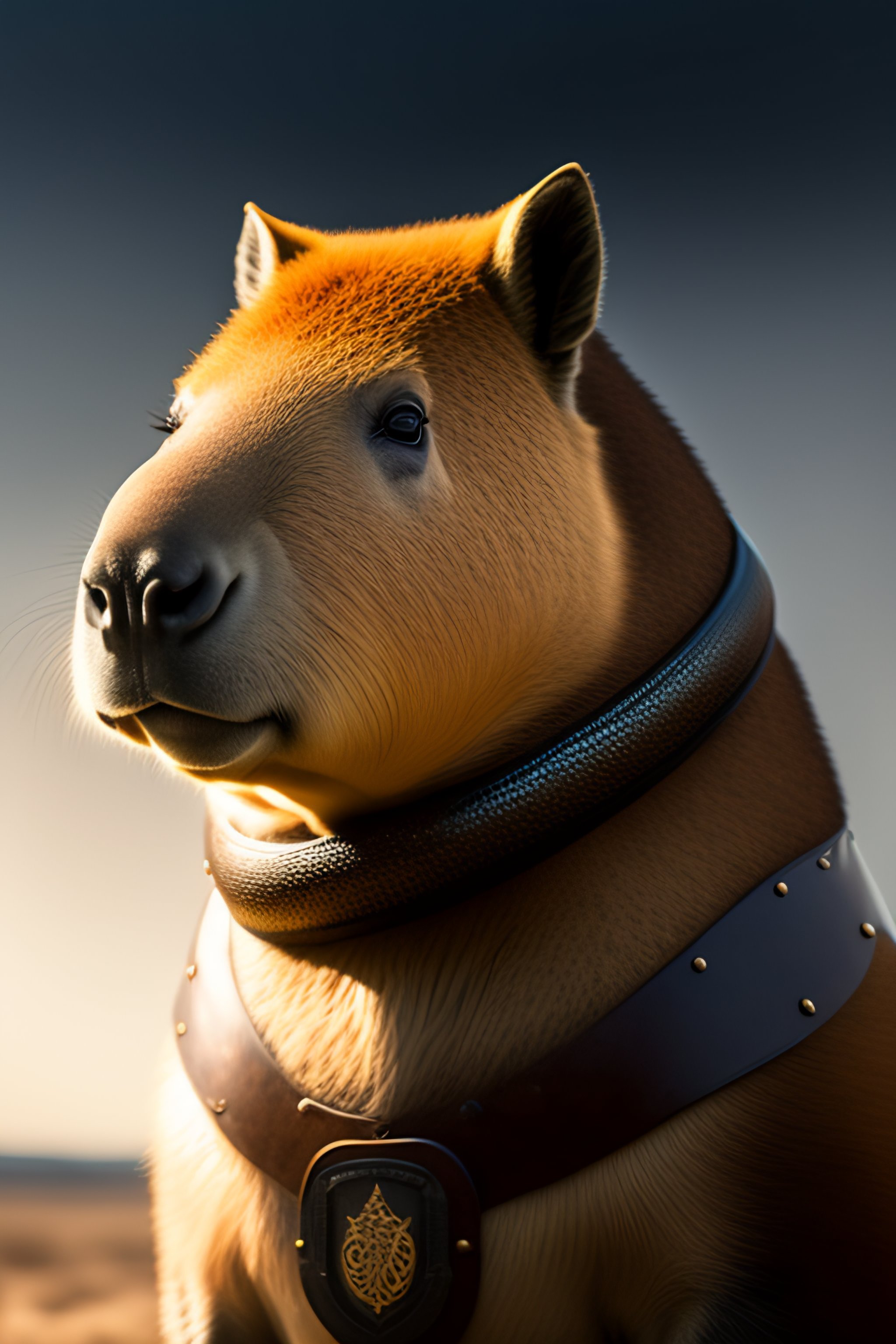 Lexica - Capybara with armor