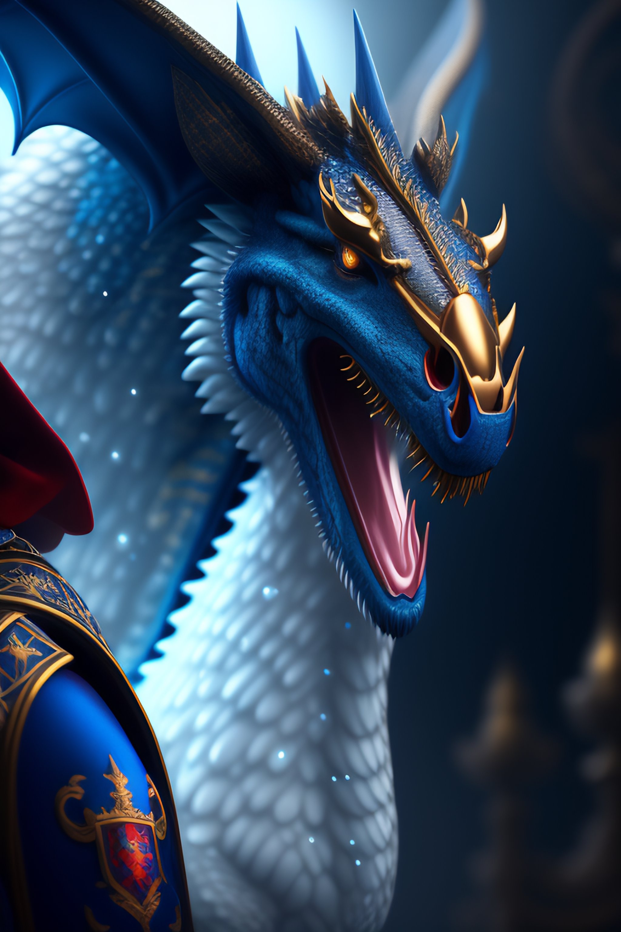 Lexica - Family coat of arms, heraldic coat of arms with a blue crystal ...