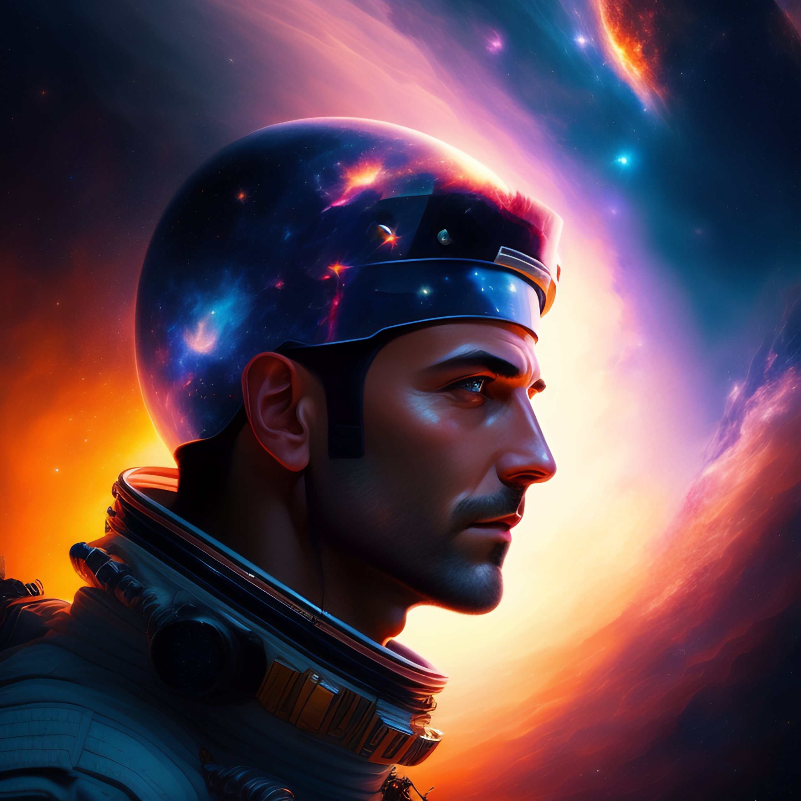 Lexica - Bulgarian man astronaut lost in deep space, surrounded by ...