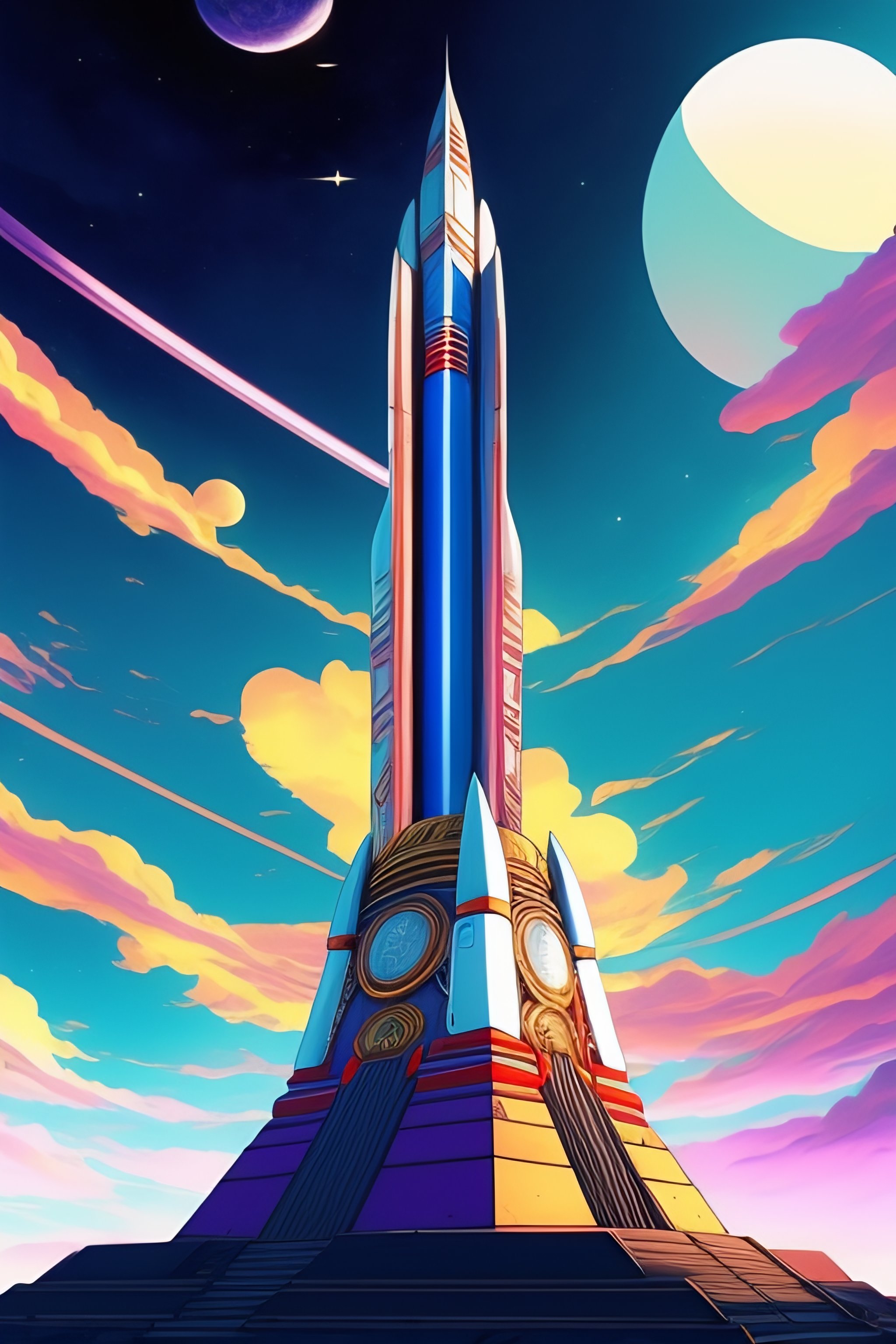 Lexica - The Monument to the Conquerors of Space in the style of 90's ...